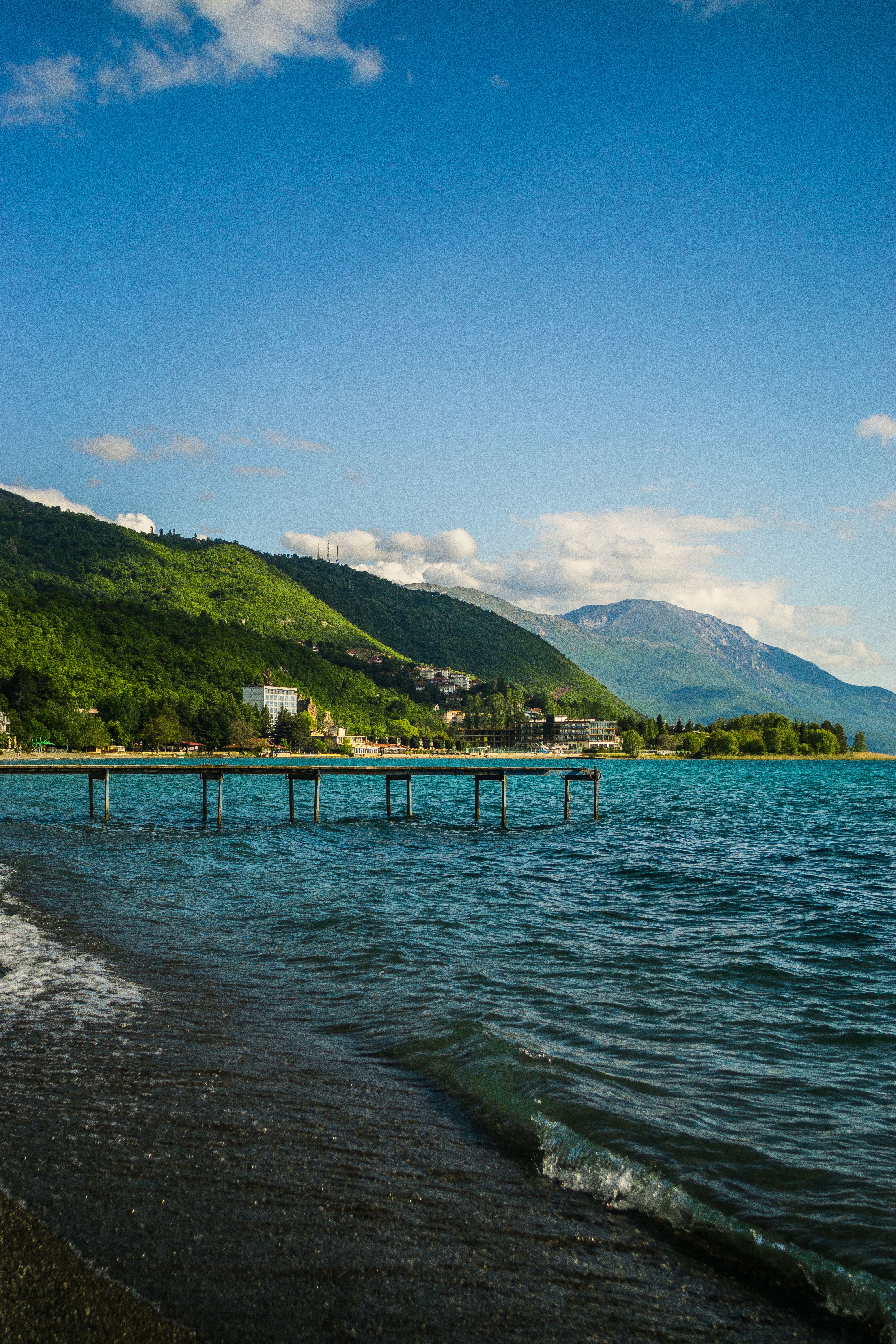 Stunning View of Lake Ohrid and Surrounding Mountains · Free Stock Photo