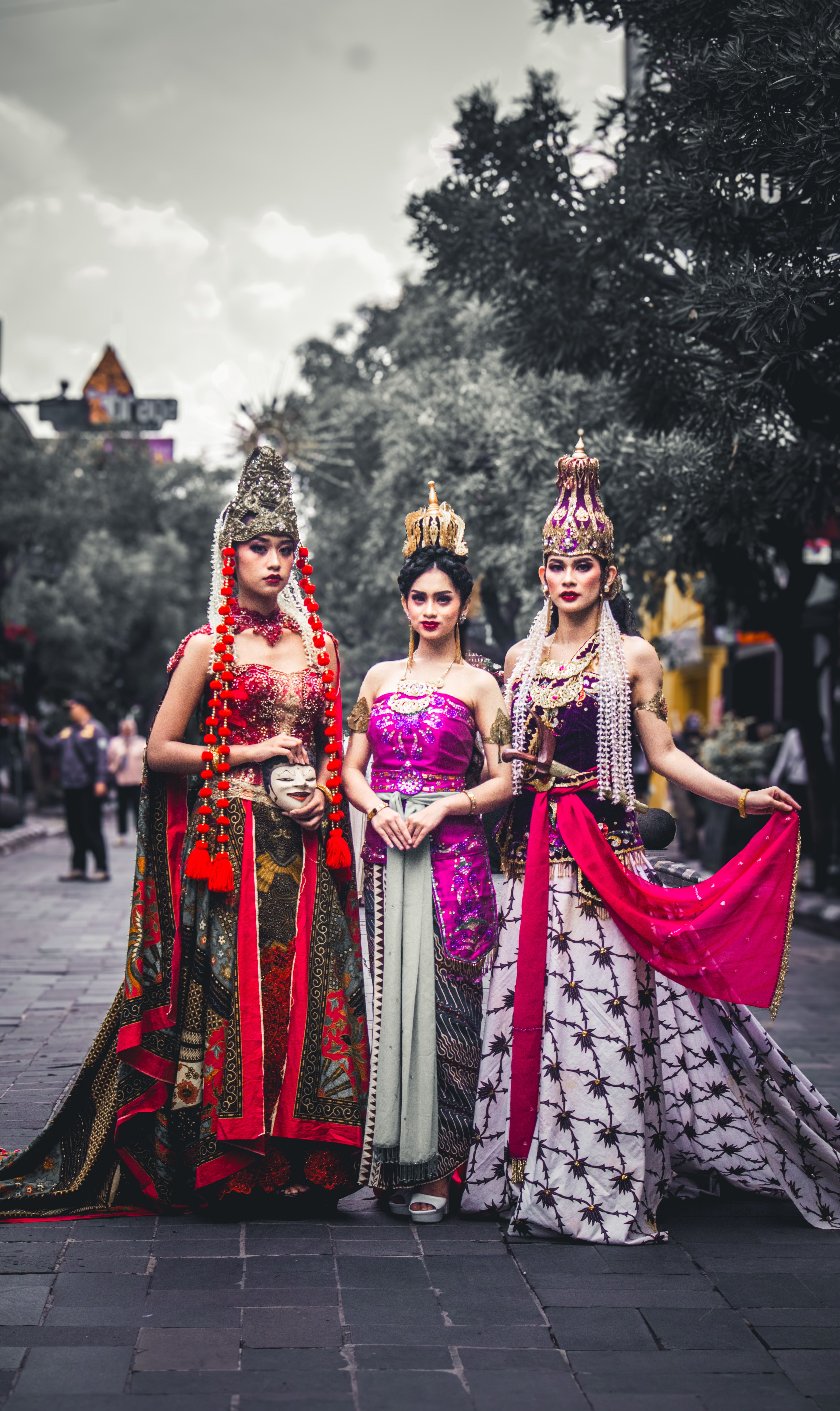 Traditional Indonesian Fashion on Braga Street · Free Stock Photo