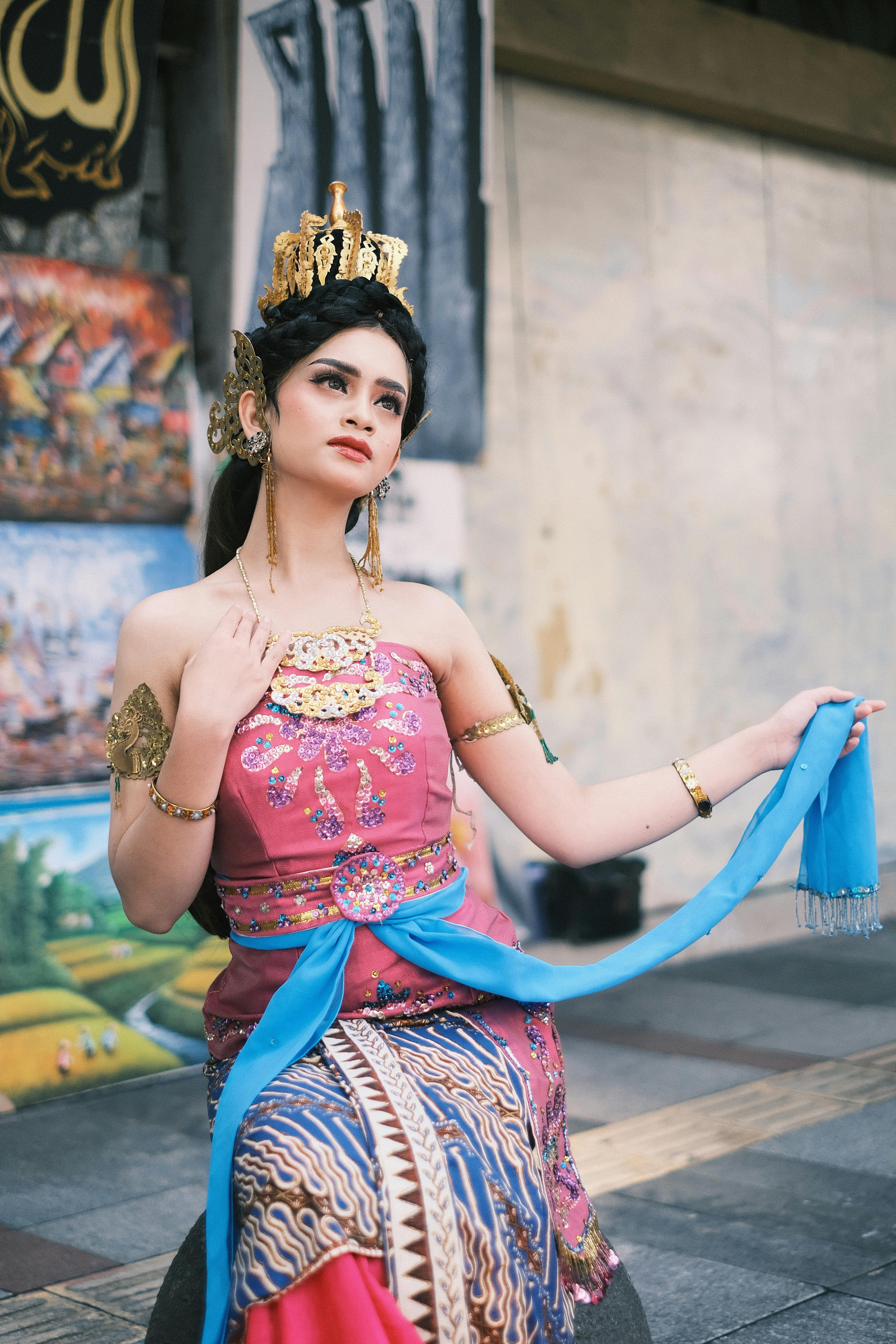 Portrait of Woman in Traditional Indonesian Attire · Free Stock Photo