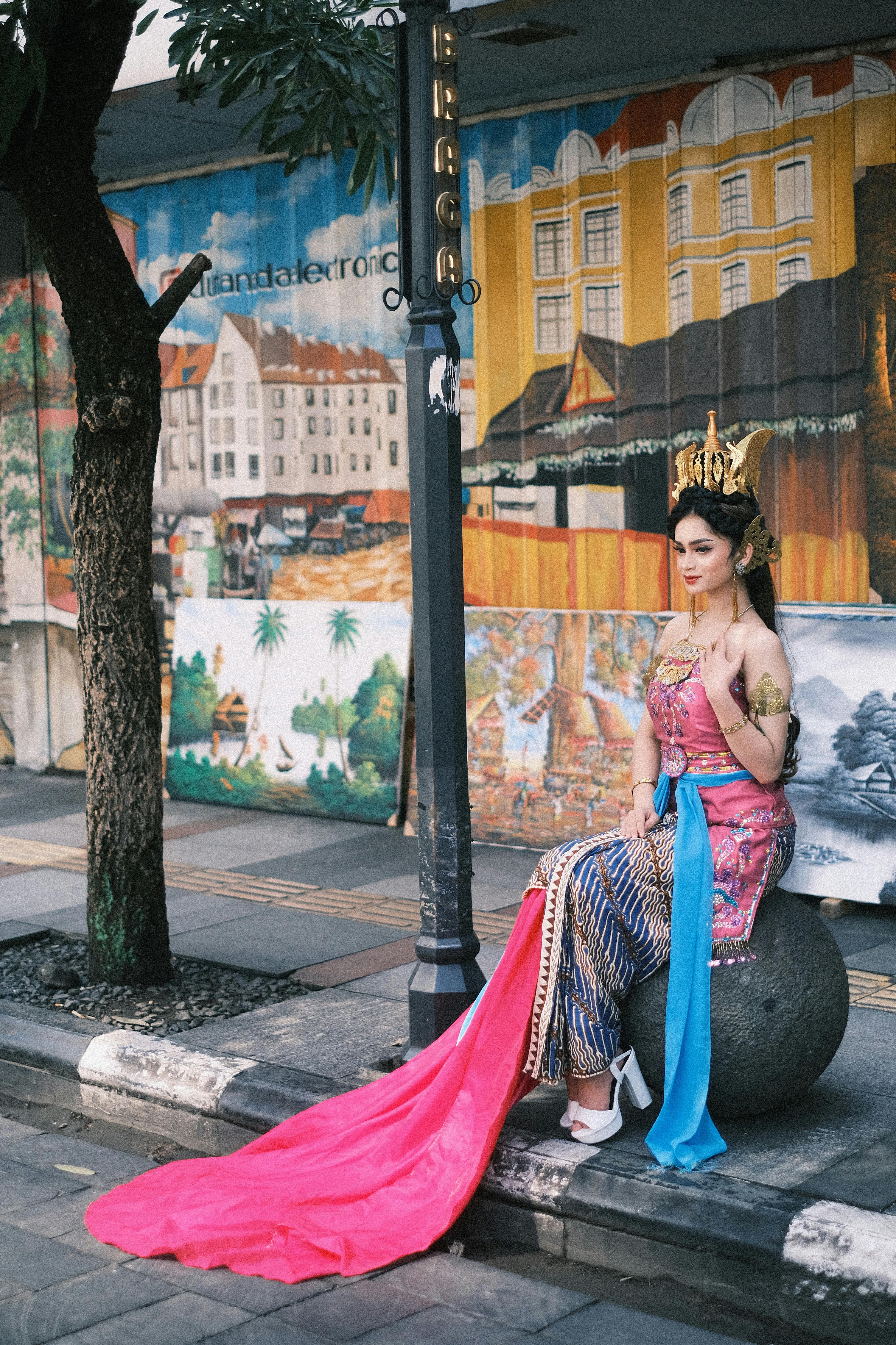 Cultural Portrait on Braga Street, Bandung · Free Stock Photo