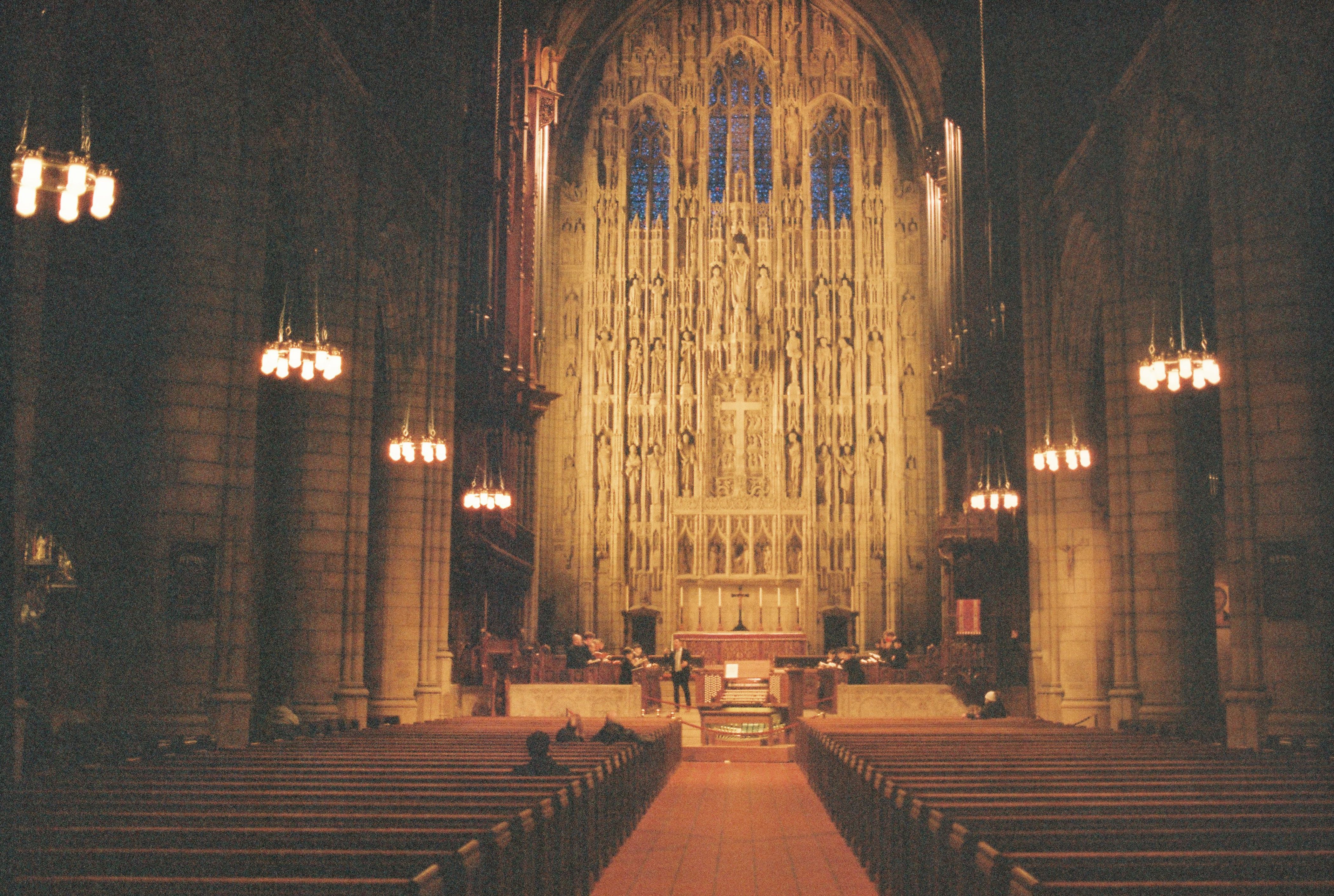 Majestic Cathedral Interior with Ornate Altar · Free Stock Photo