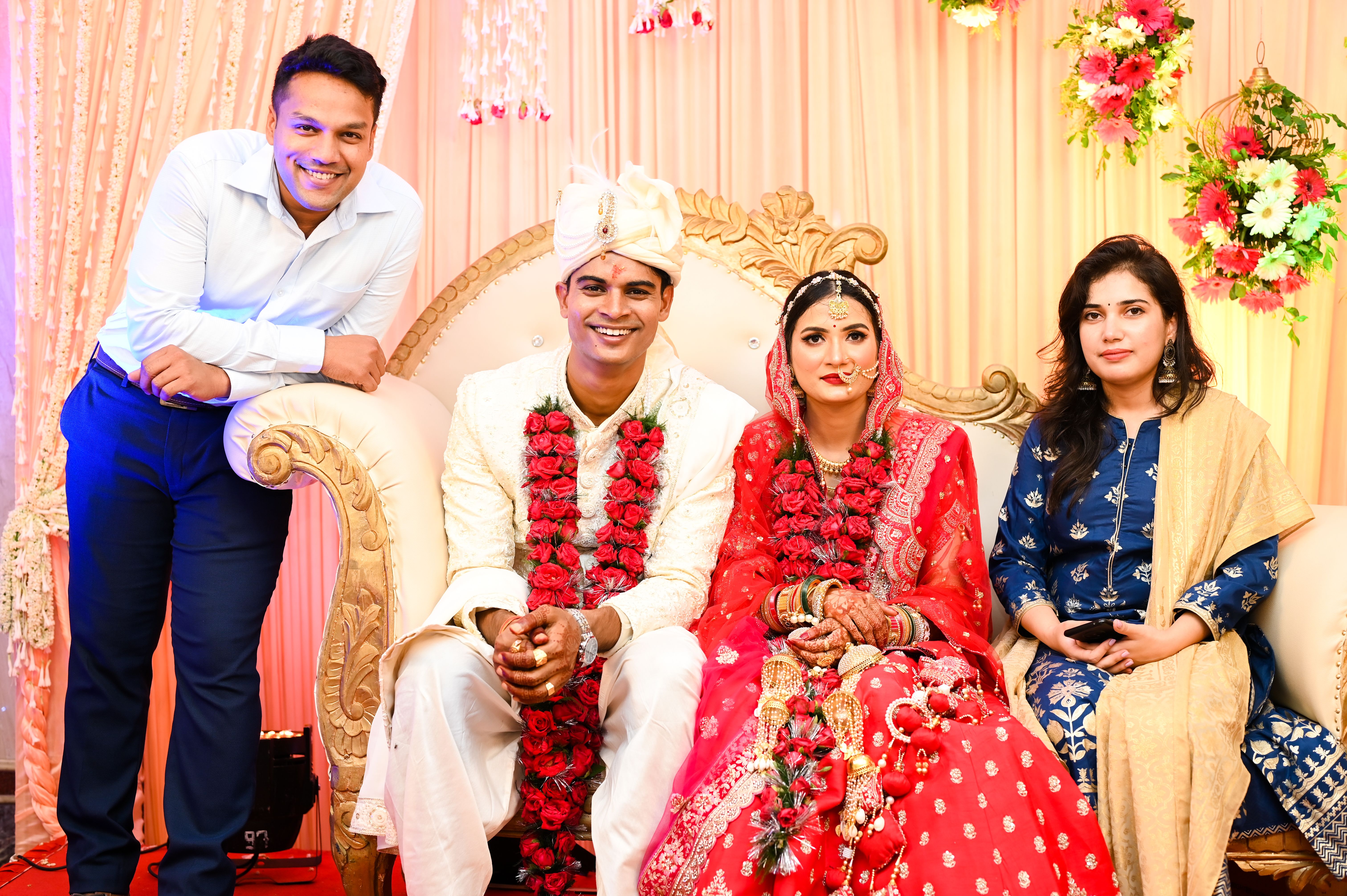 Colorful Indian Wedding Celebration Indoors · Free Stock Photo