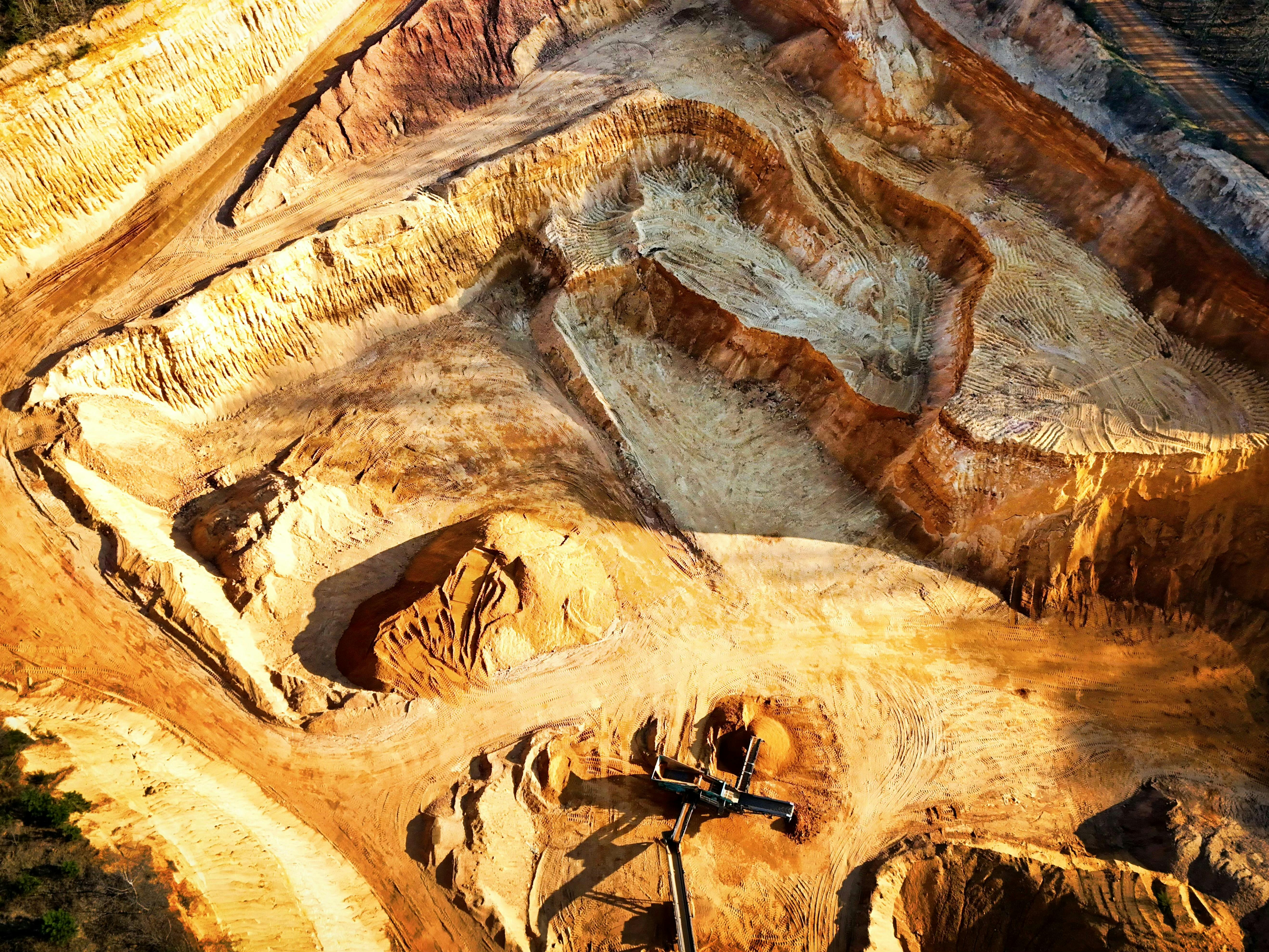 Aerial View of Open-Pit Mining Operation · Free Stock Photo