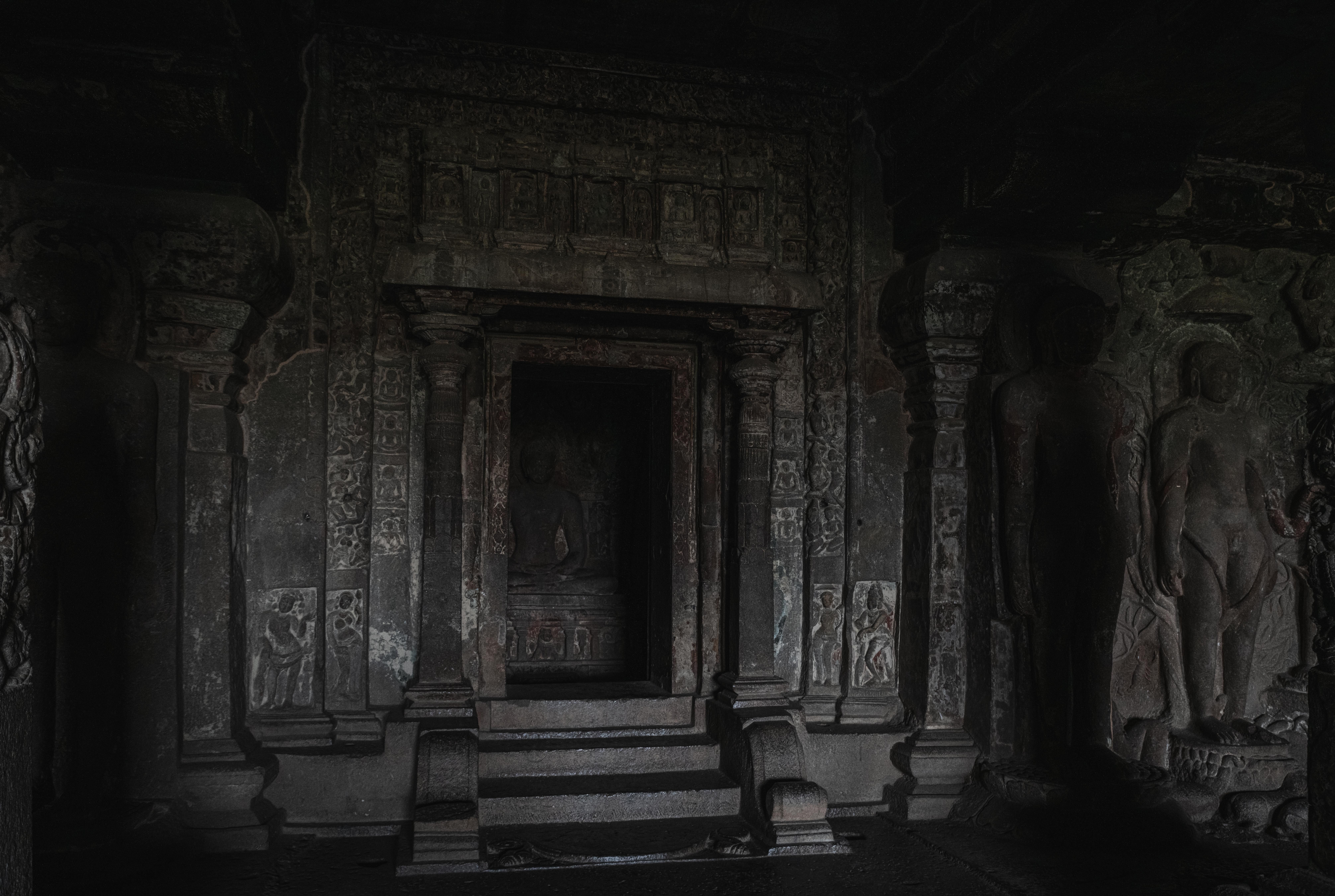 Ancient Stone Carvings in Ellora Caves, India · Free Stock Photo