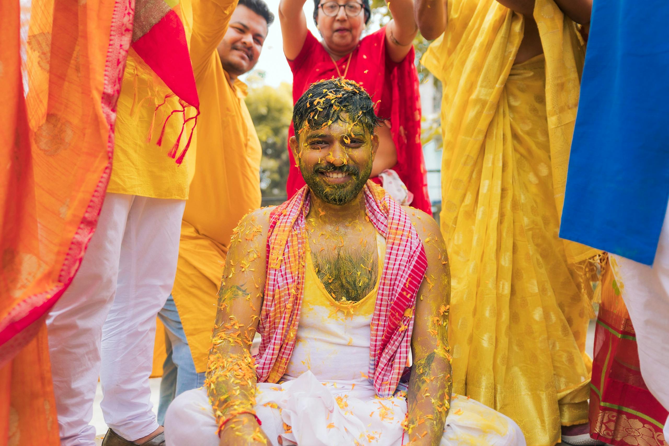 Colorful Indian Wedding Haldi Ceremony · Free Stock Photo