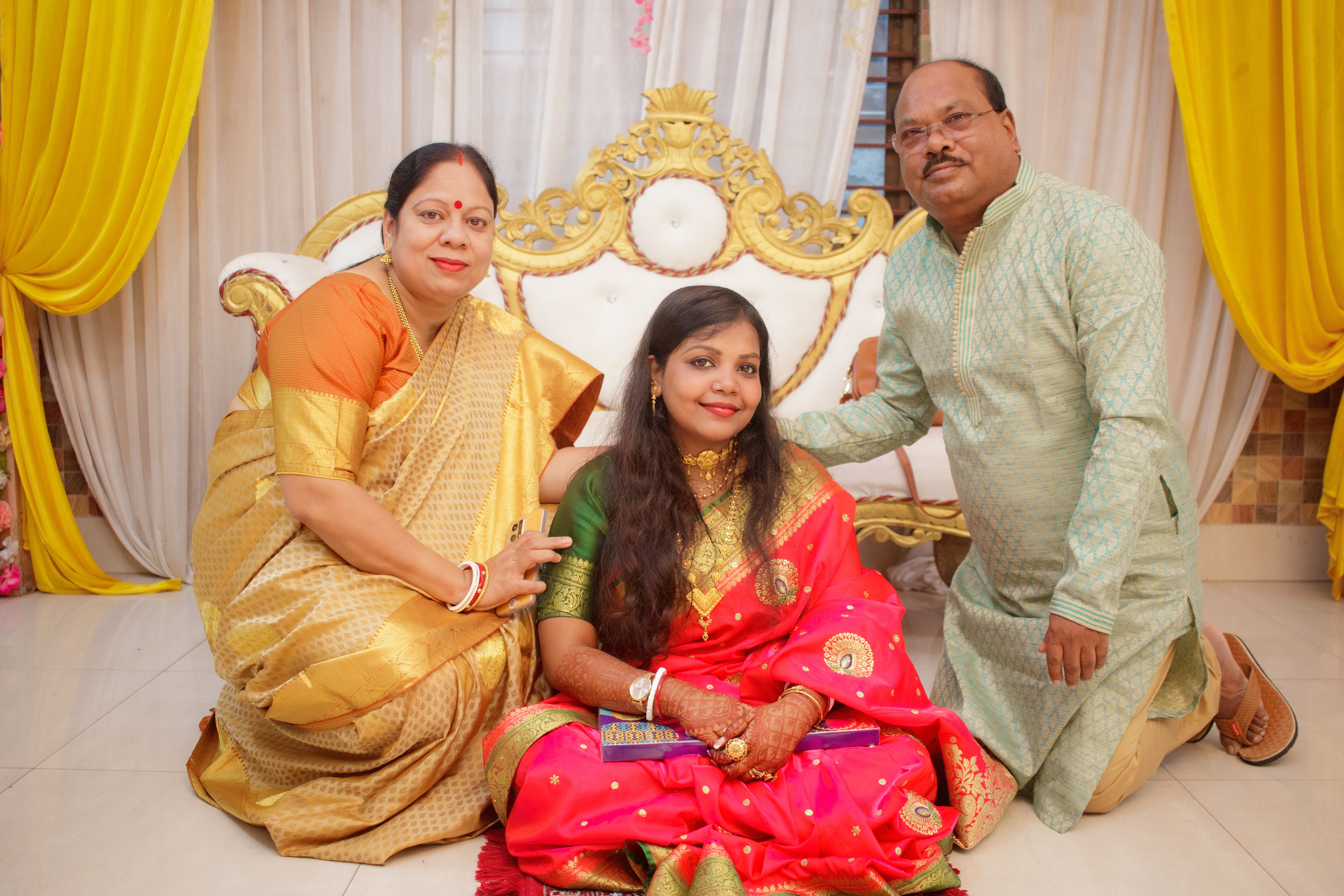 Indian Engagement Ceremony with Family Portrait · Free Stock Photo
