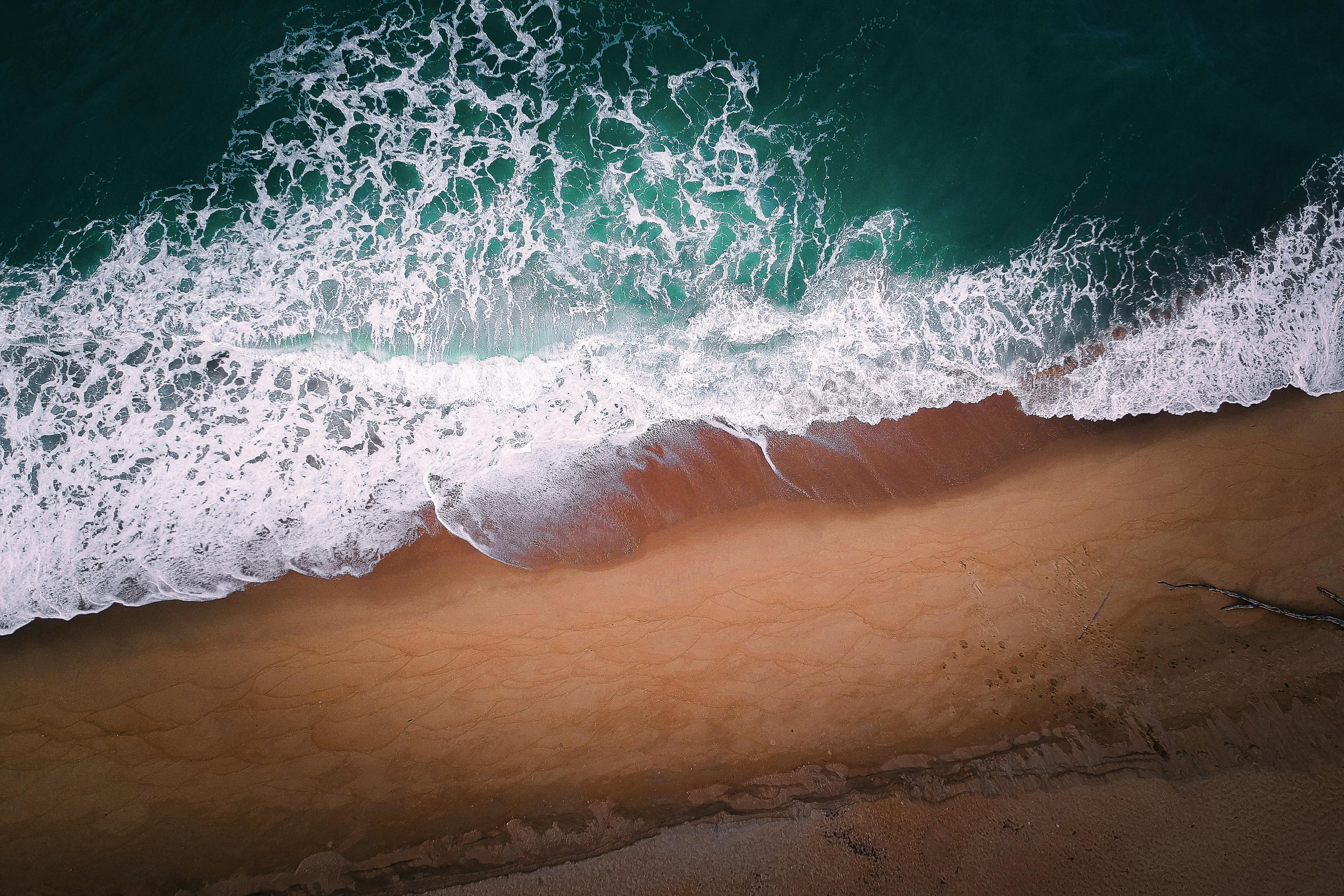 Aerial Photography of Sea Foam · Free Stock Photo