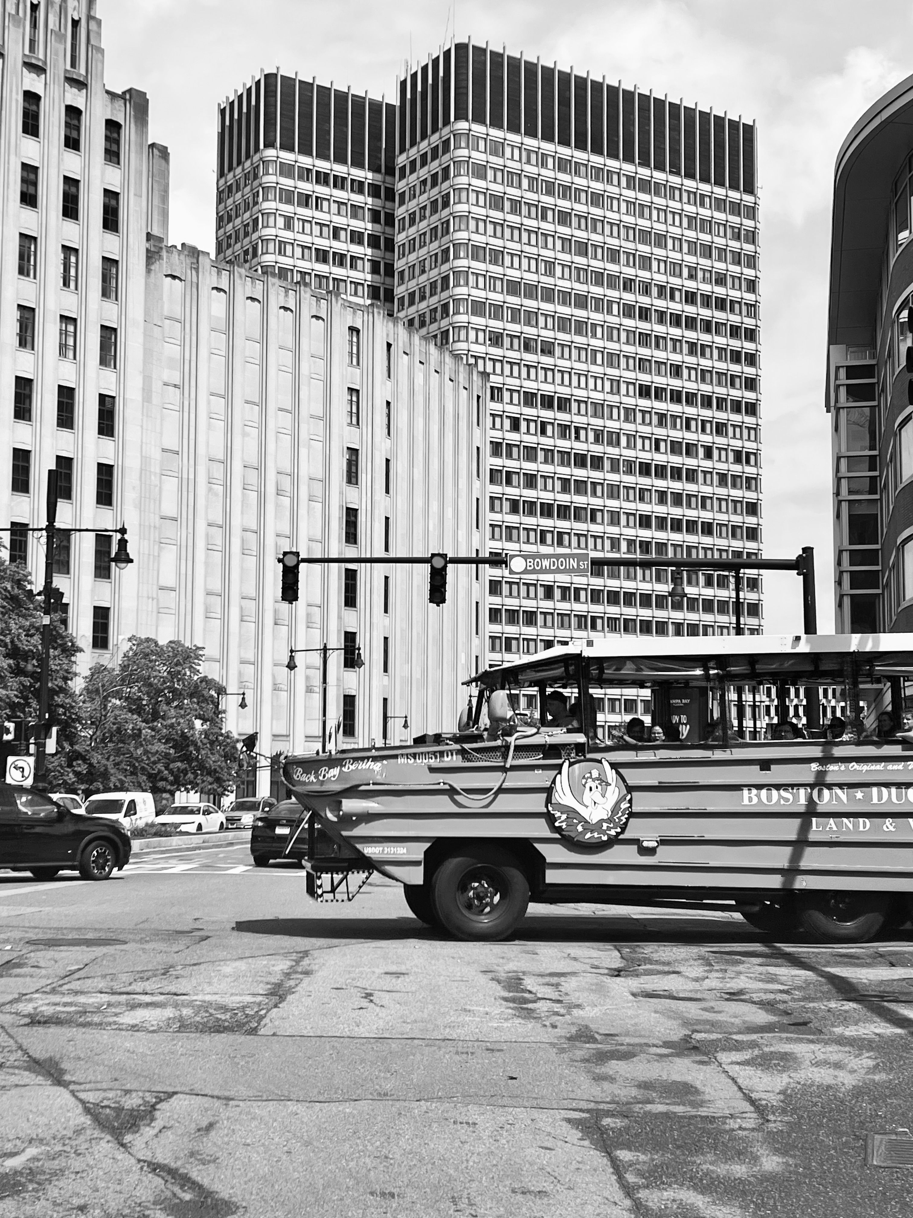 Black and White Tour Bus Recruitment Ad · Free Stock Photo