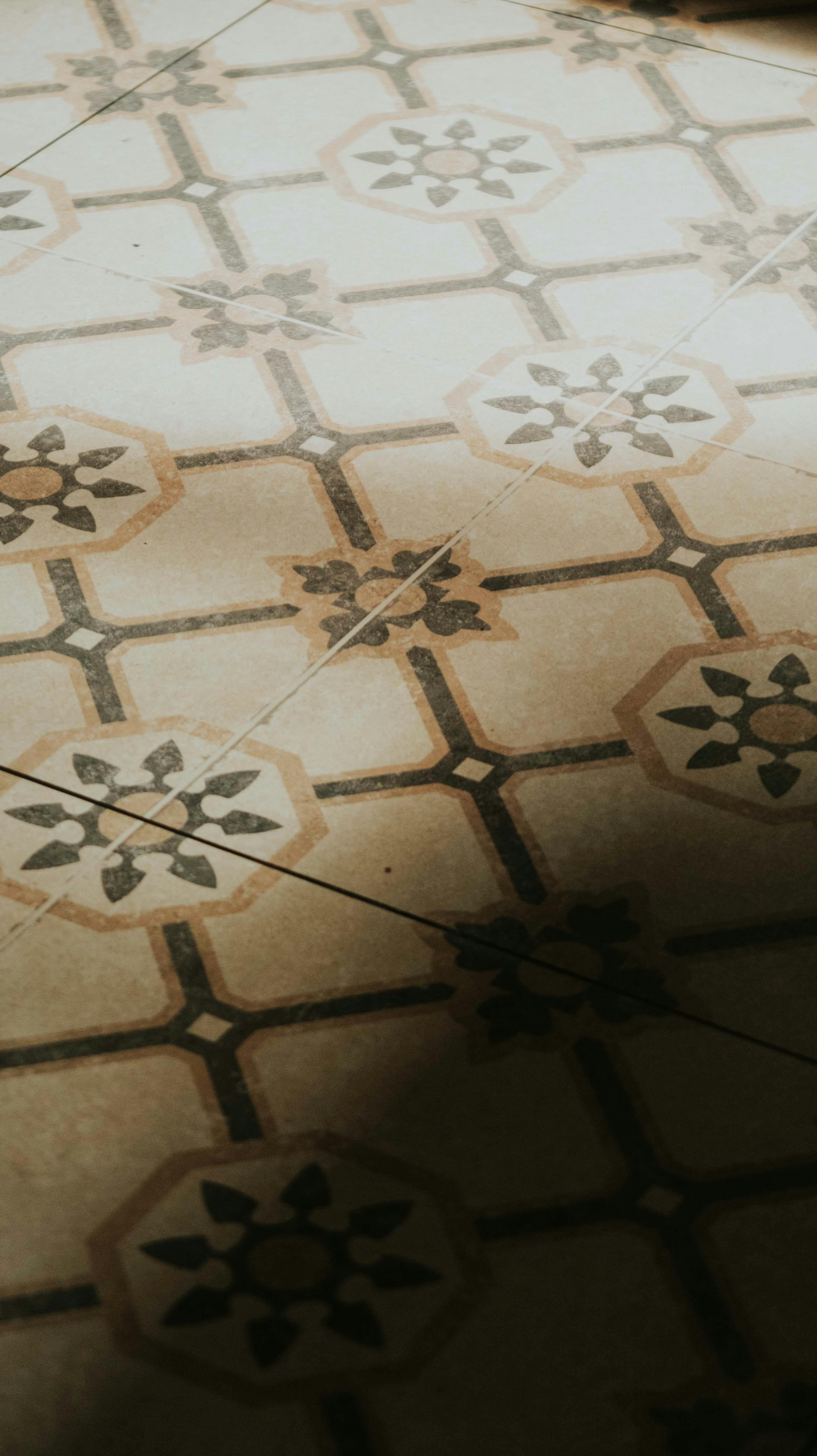 Vintage Patterned Tile Floor Design · Free Stock Photo