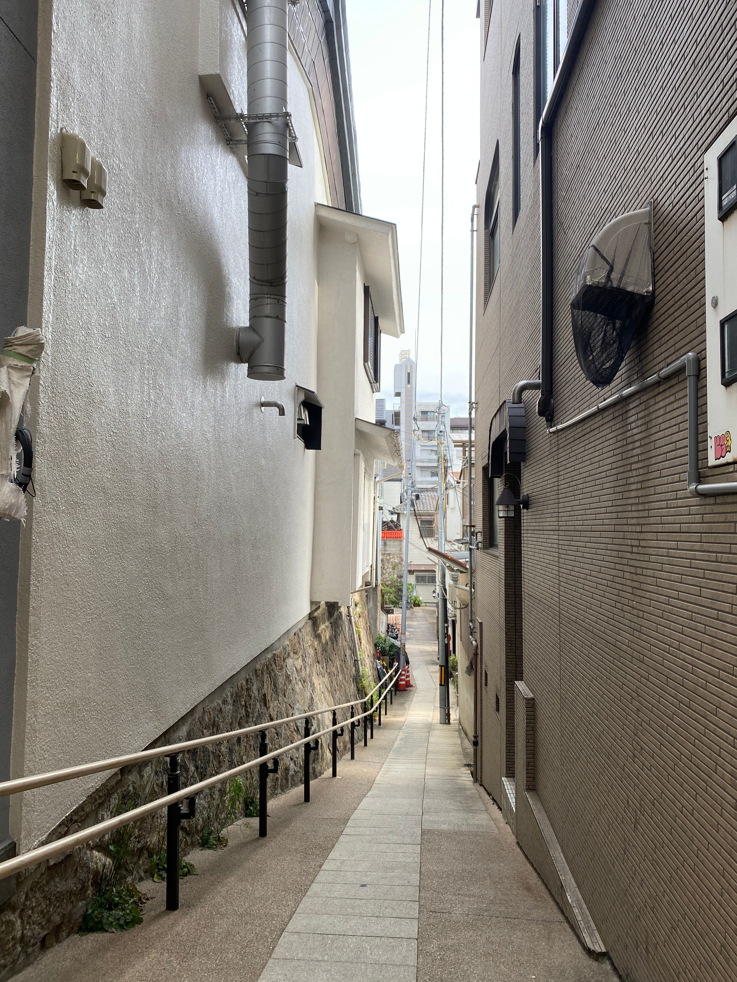 Narrow Alleyway in Osaka's Urban Landscape · Free Stock Photo