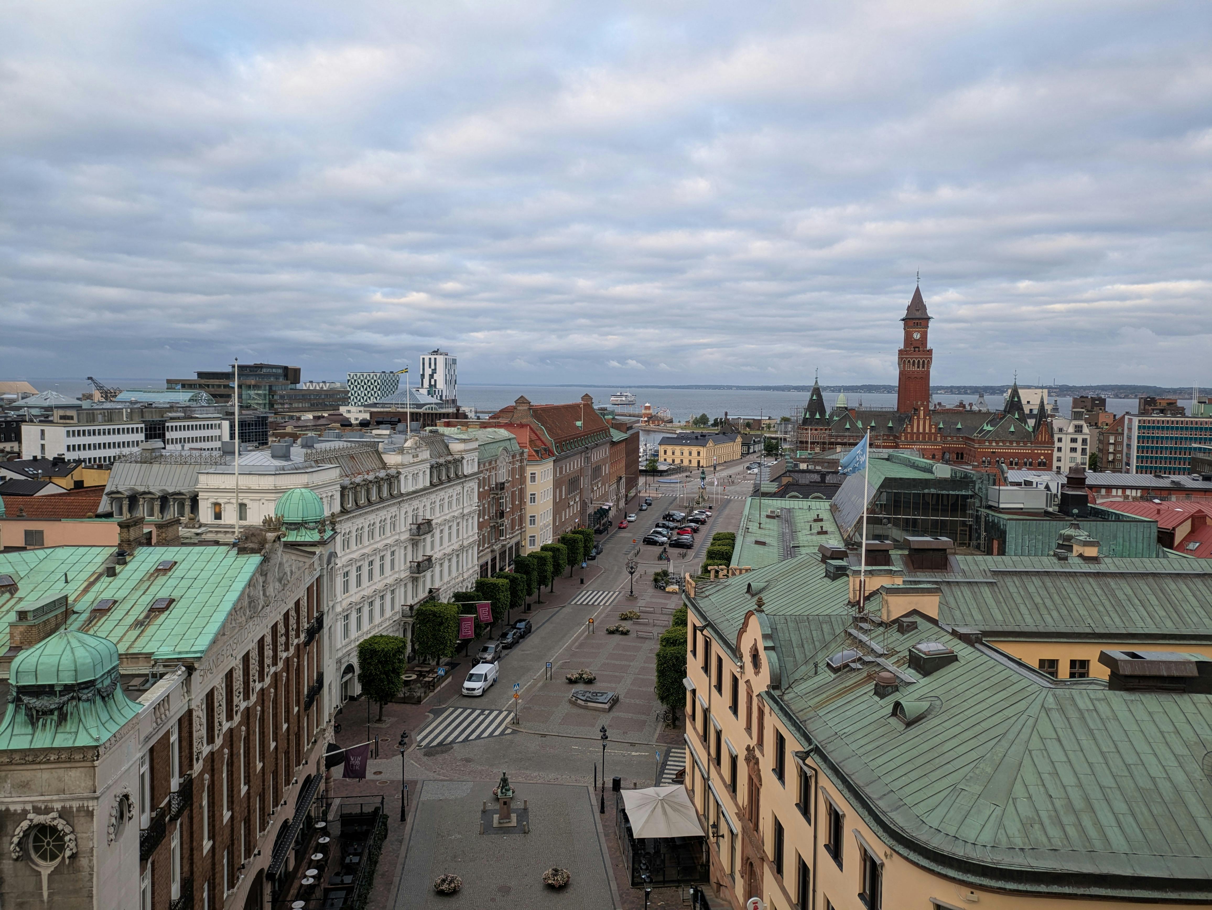 Aerial View of Helsingborg City Center, Sweden · Free Stock Photo