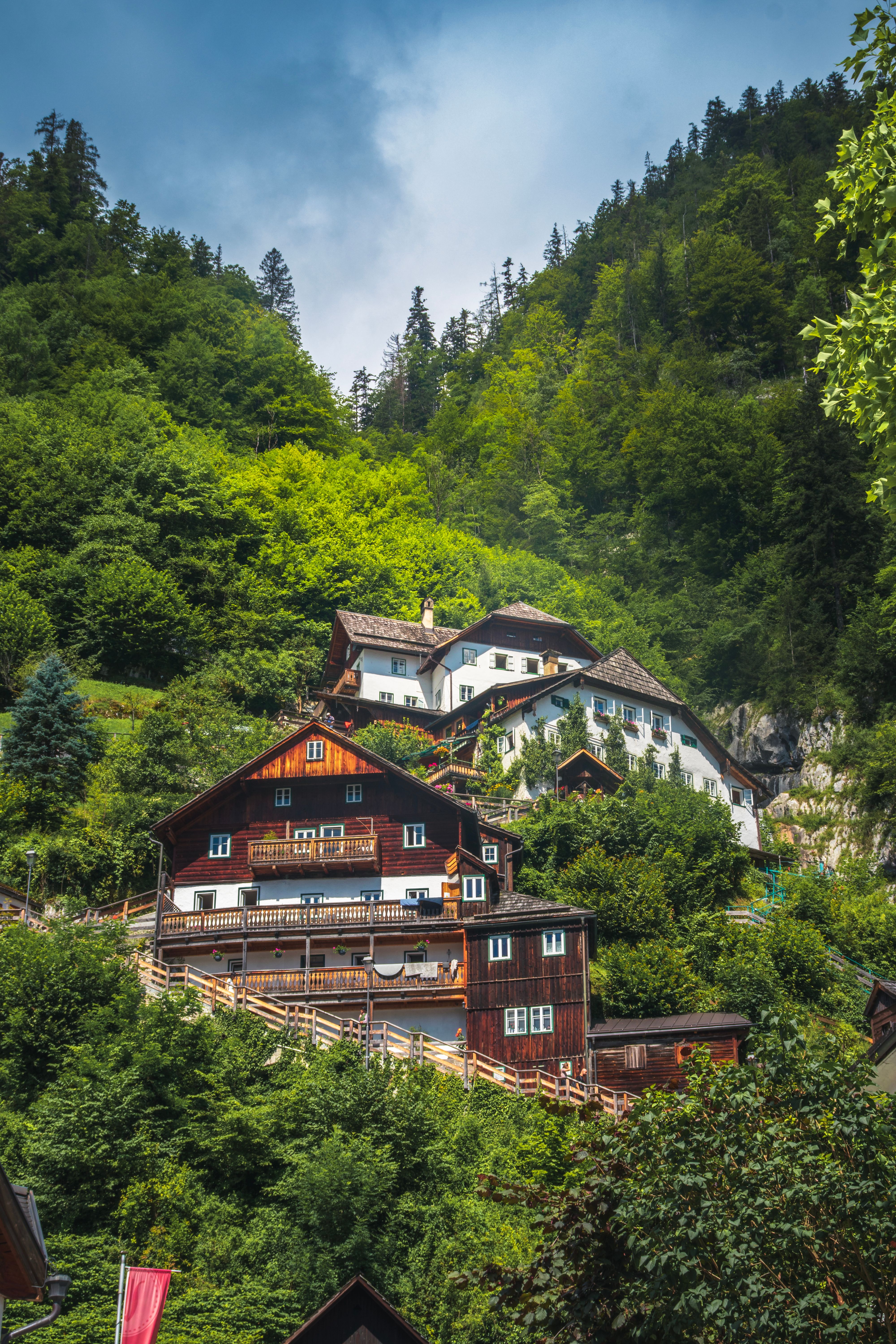 Charming Alpine Village Houses in Hallstatt · Free Stock Photo