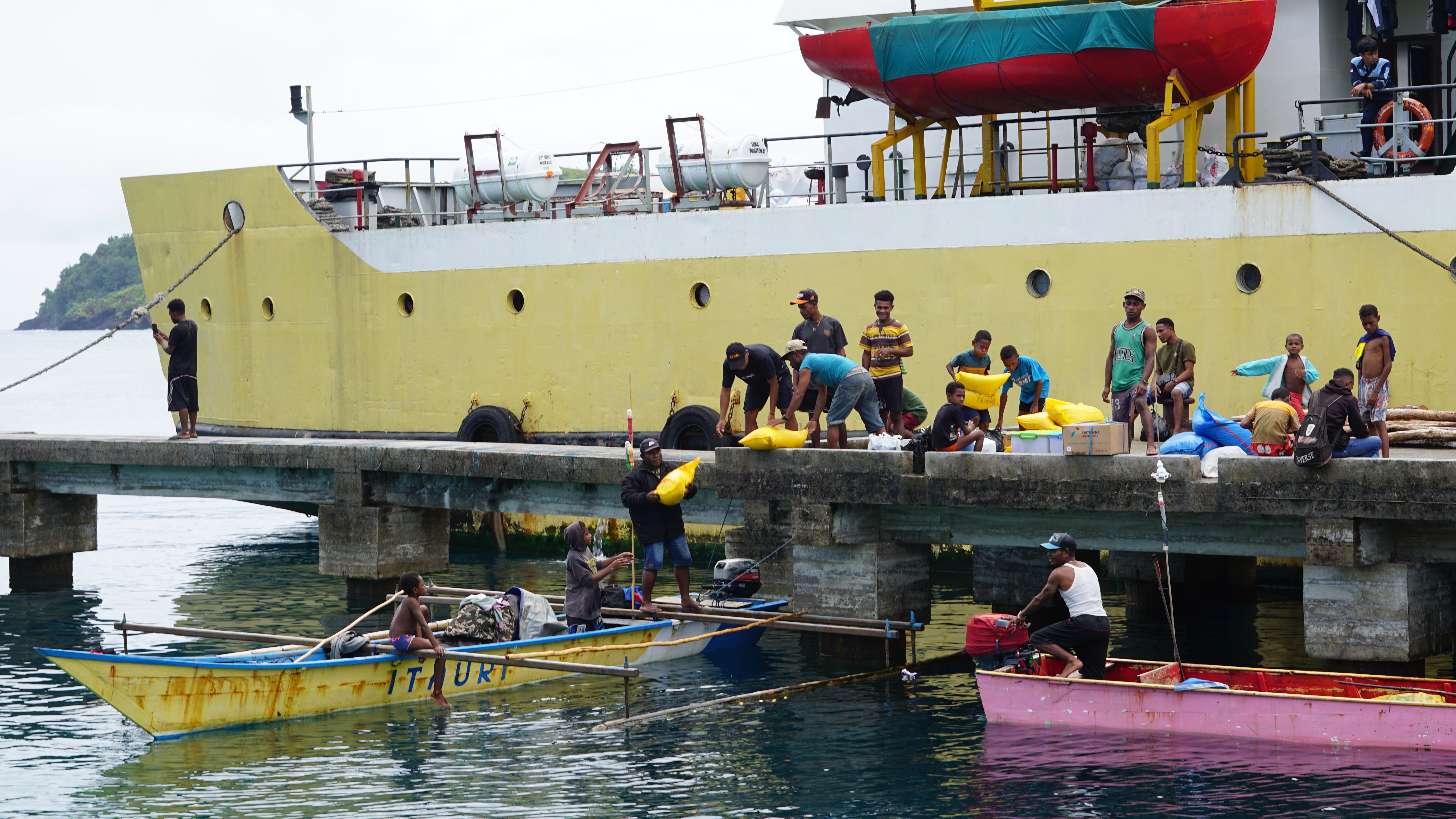 Busy Dock in Papua, Indonesia with Local Boats · Free Stock Photo