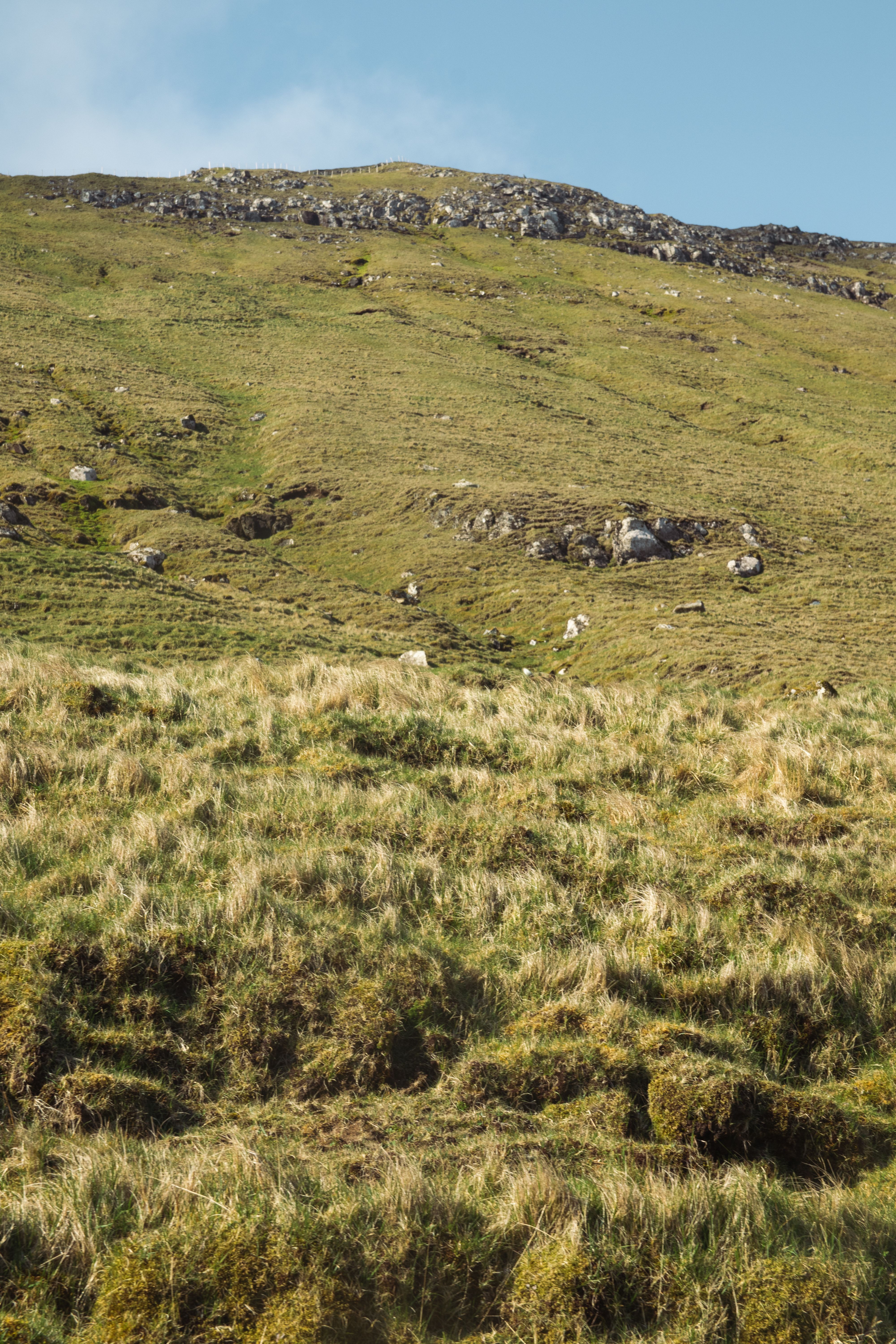 Scenic Green Hillside with Rocks and Pasture · Free Stock Photo