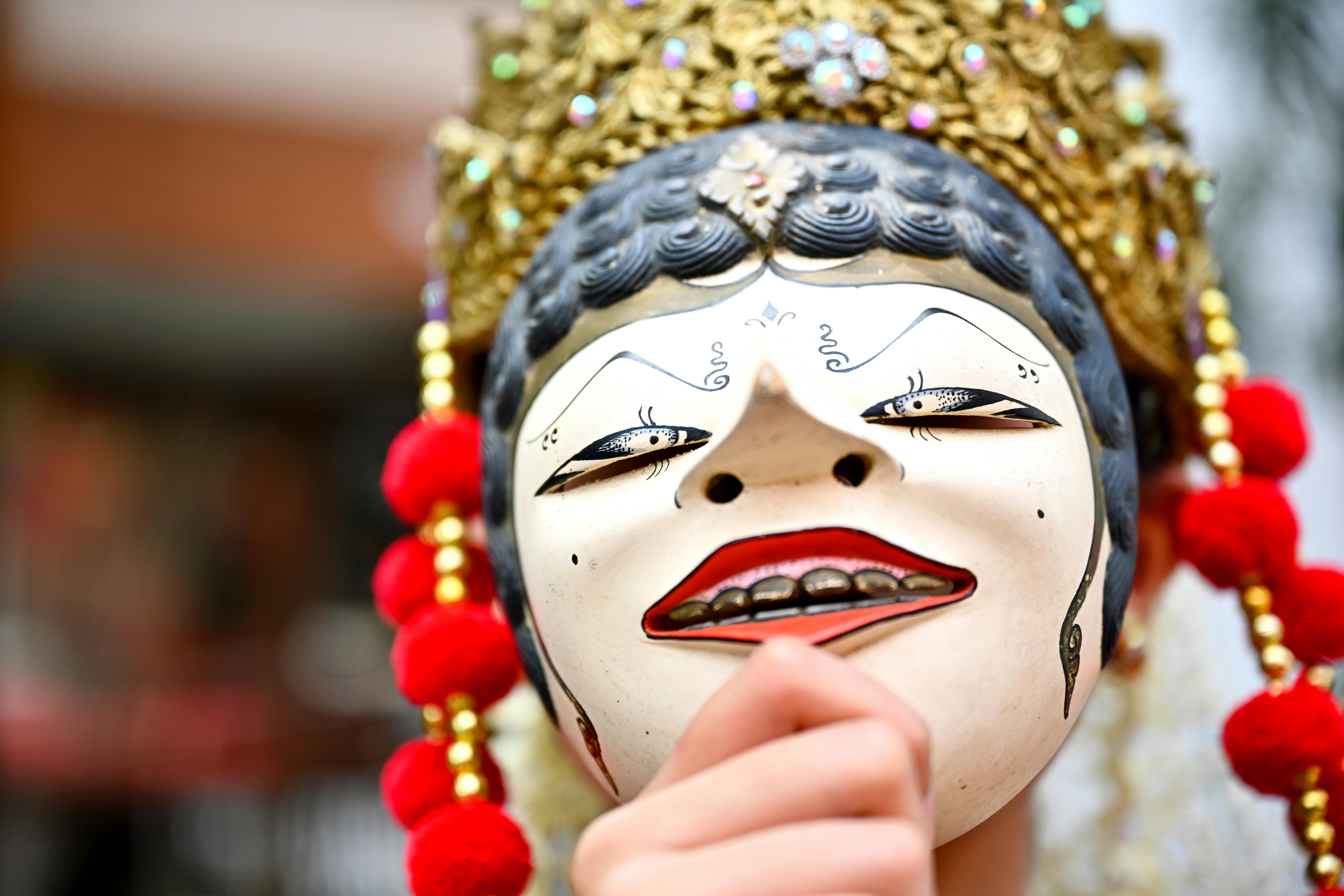 Traditional Indonesian Topeng Mask Performance · Free Stock Photo