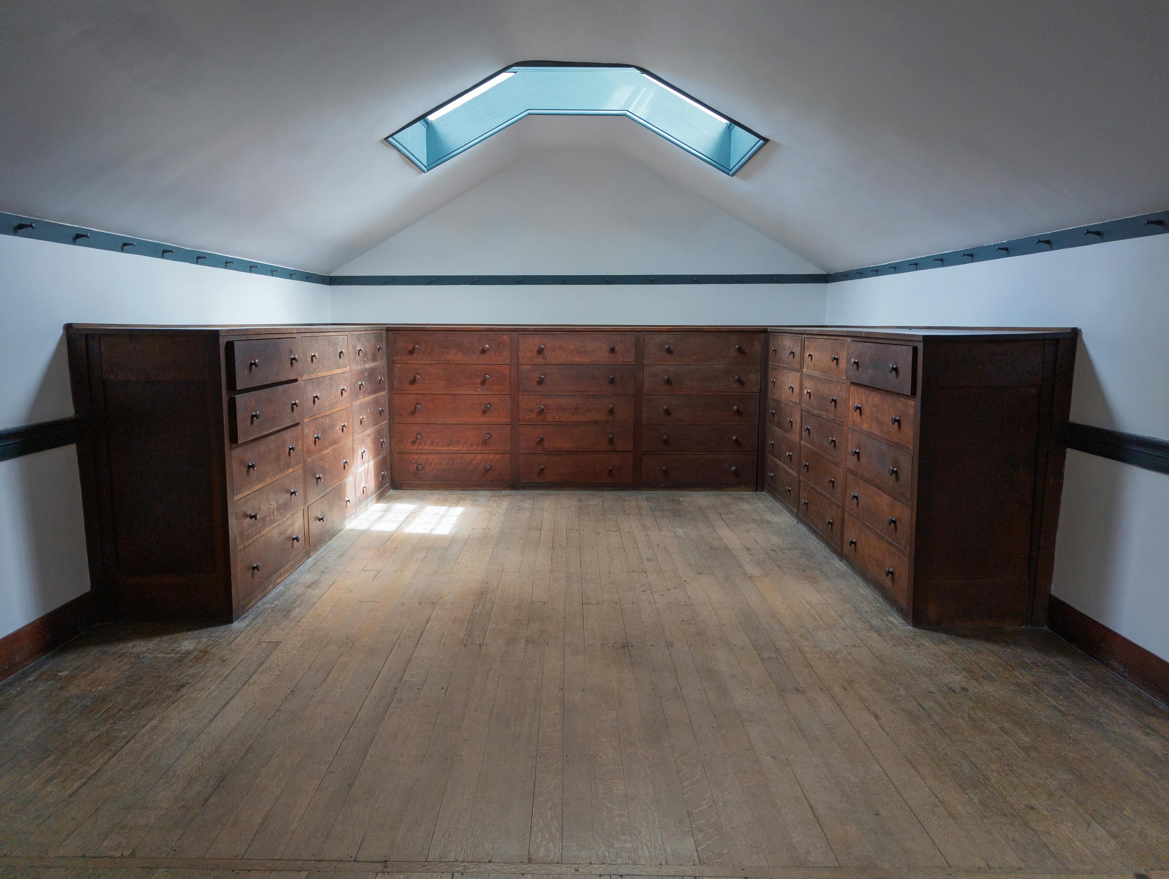 Rustic Shaker-Style Drawer Room with Skylight · Free Stock Photo