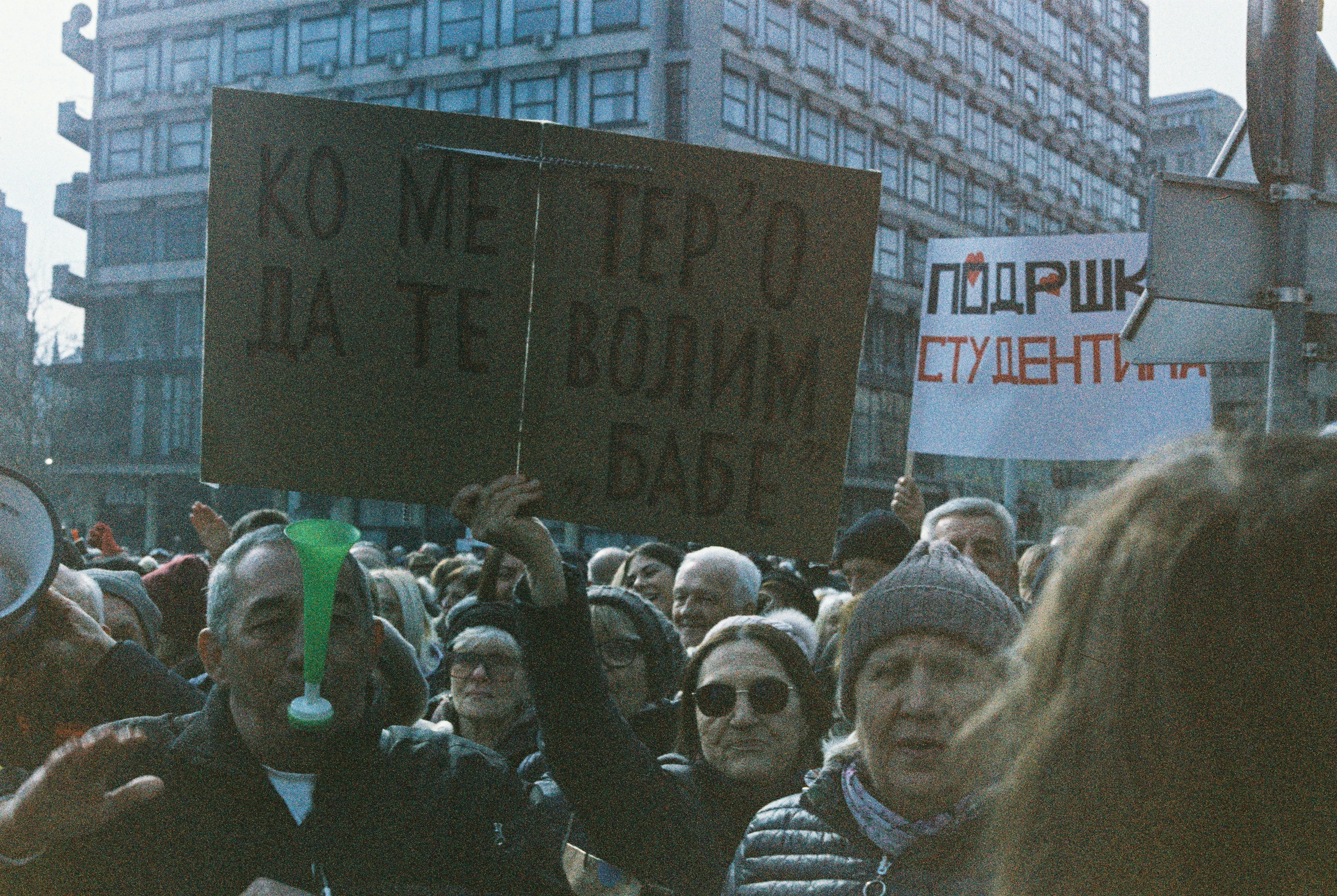 Peaceful Protest with Diverse Crowds and Banners · Free Stock Photo