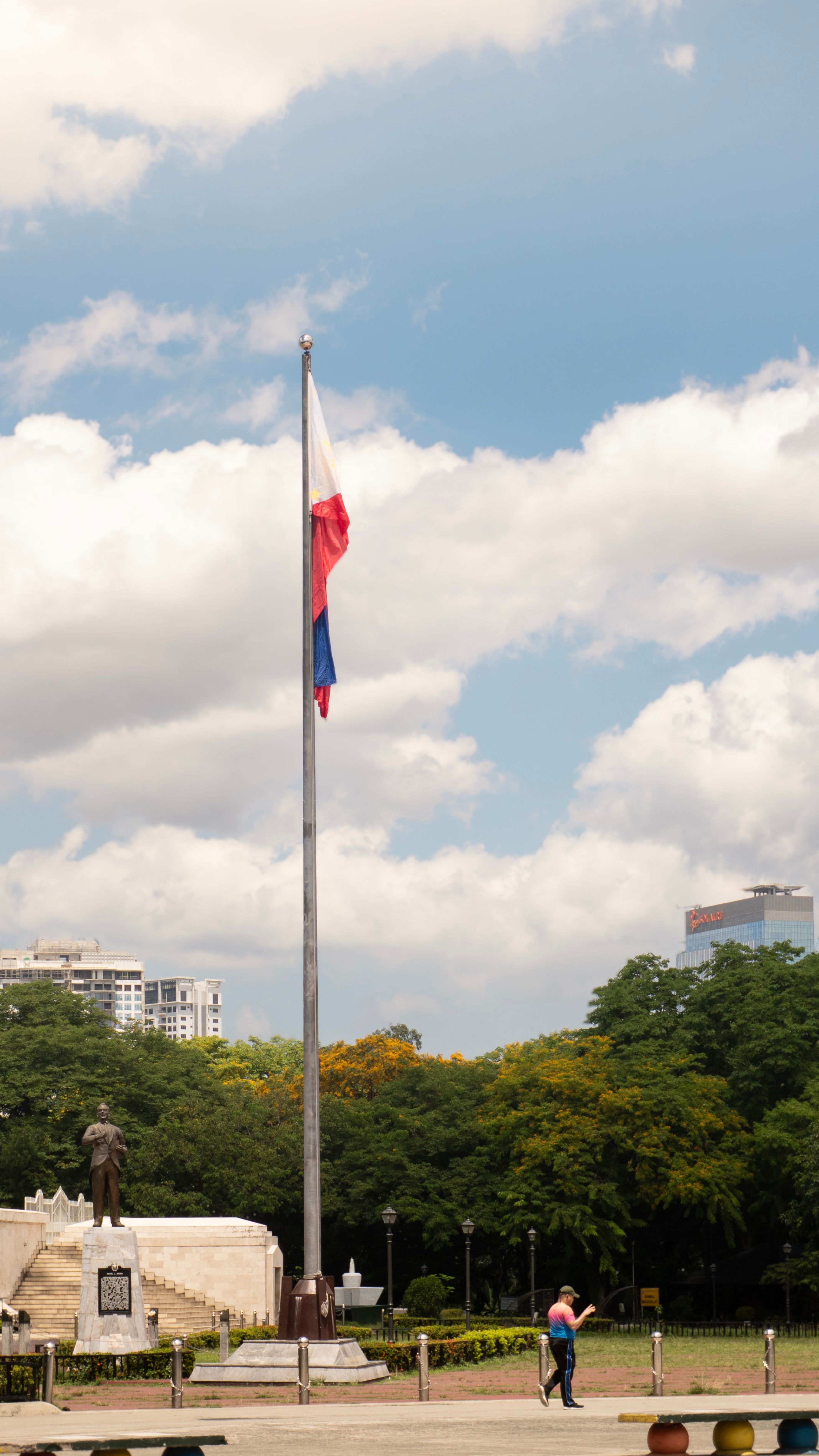 Philippine Flag Flying at Rizal Park, Manila · Free Stock Photo
