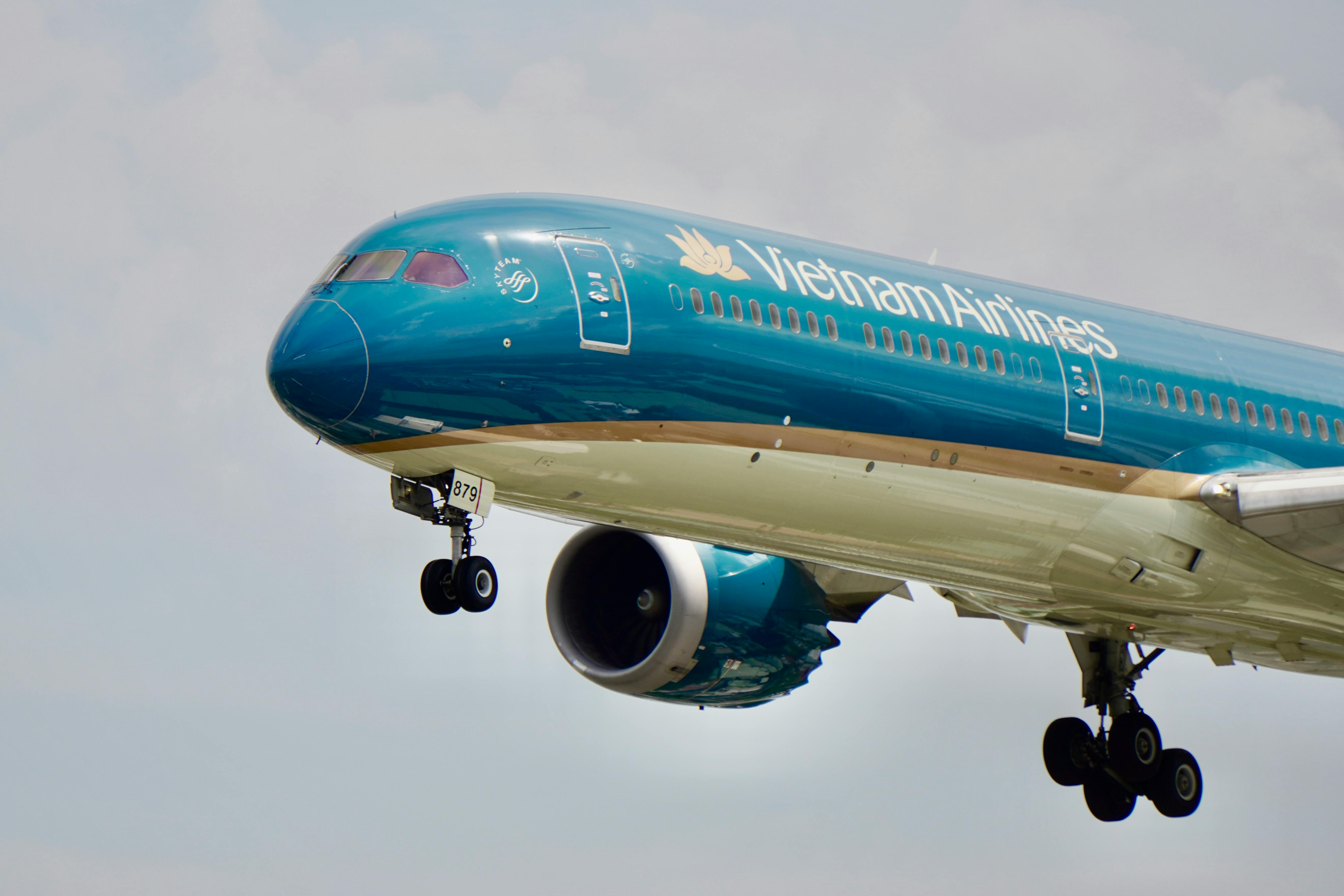 Vietnam Airlines Boeing 787 Aircraft Mid-Flight · Free Stock Photo