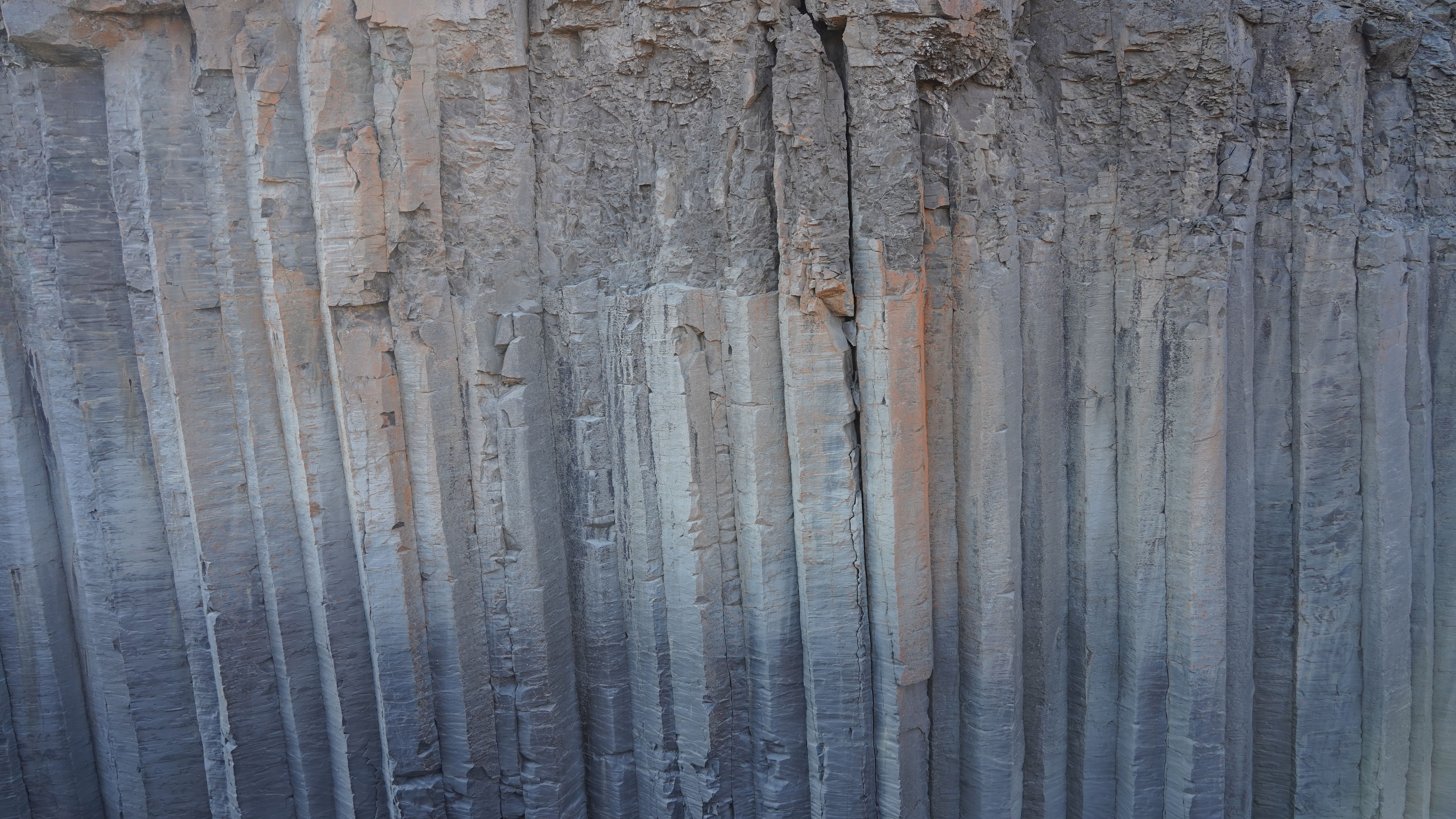 Basalt Columns in Icelandic Landscape · Free Stock Photo