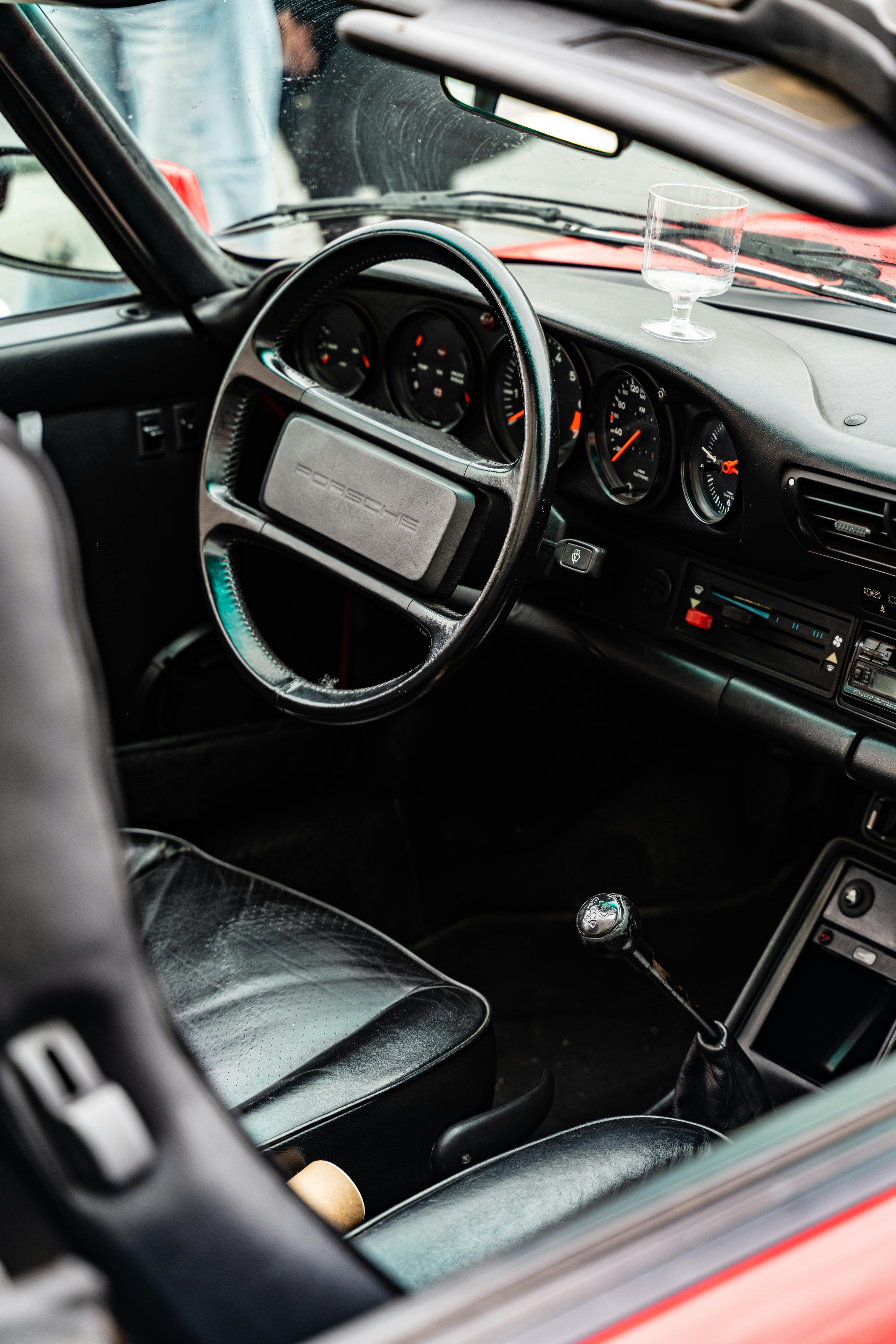 Vintage Car Interior with Leather Upholstery in Bratislava · Free Stock ...