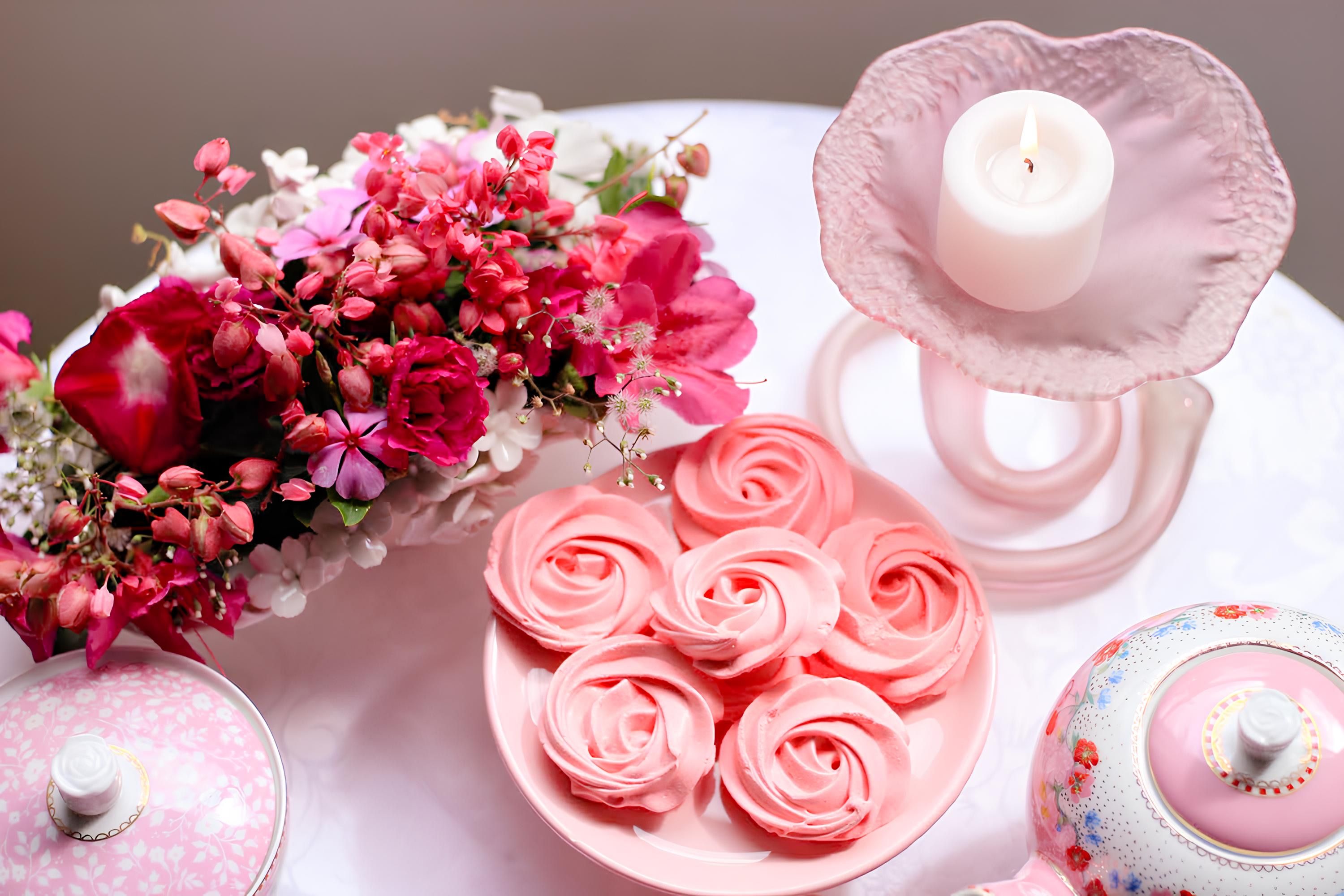 Woman Hand near Pink Cake in Heart Shape · Free Stock Photo