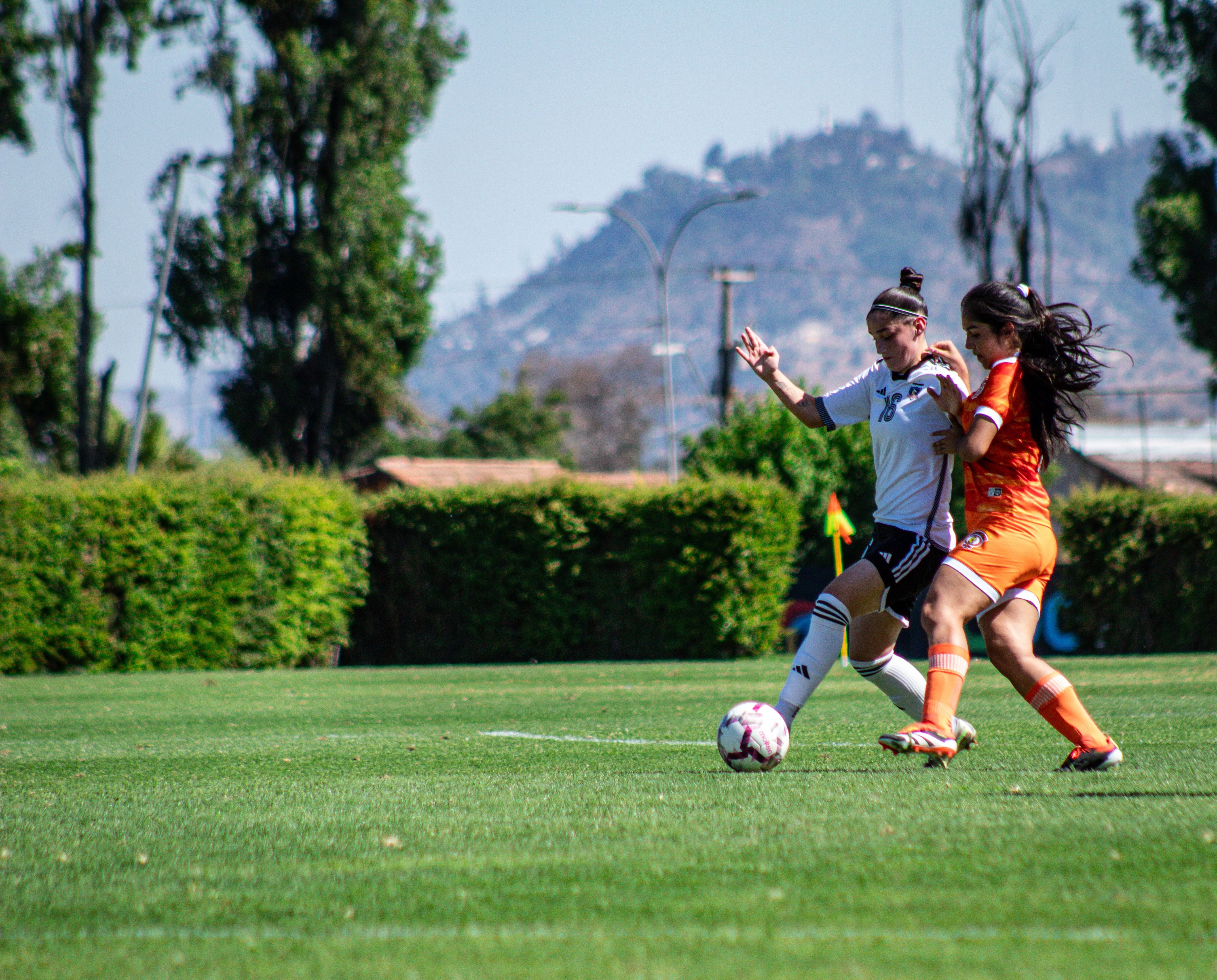 Women Soccer Players Competing on Field in Chile · Free Stock Photo