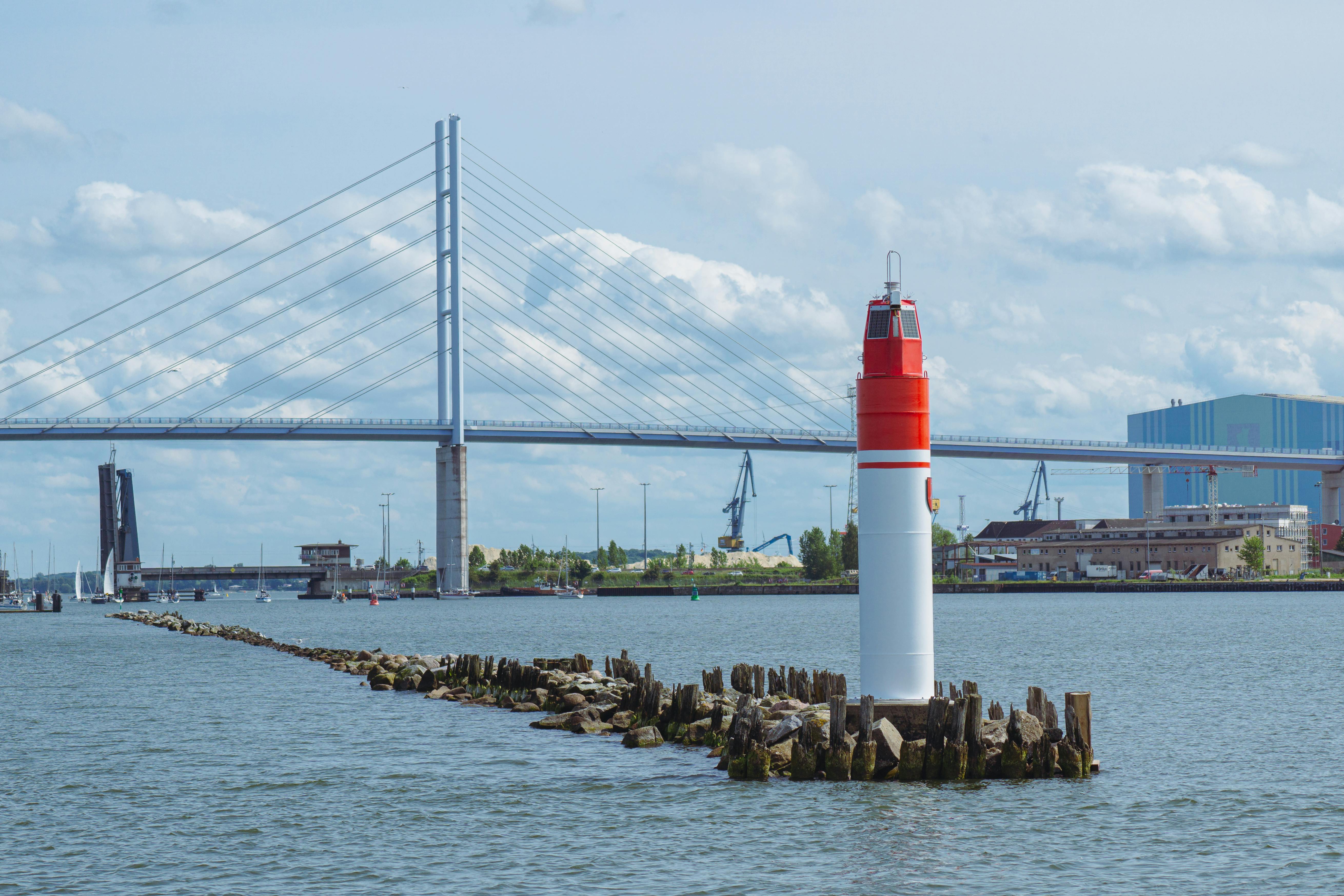 Rügen Bridge and Lighthouse in Stralsund · Free Stock Photo