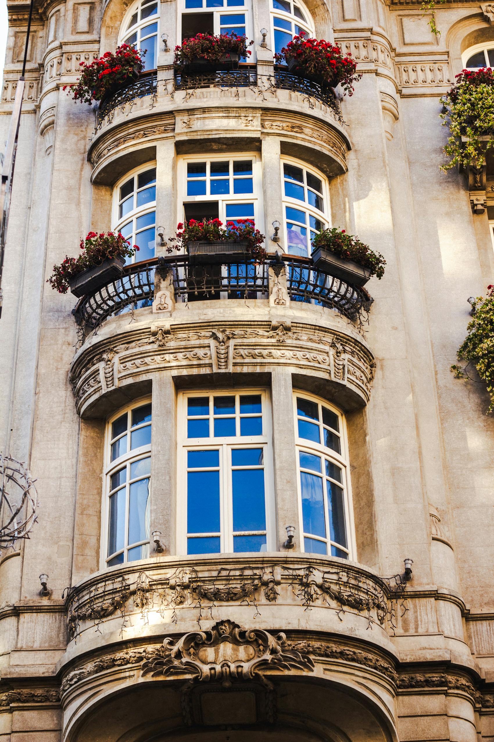 Elegant Historic European Architecture with Balconies · Free Stock Photo