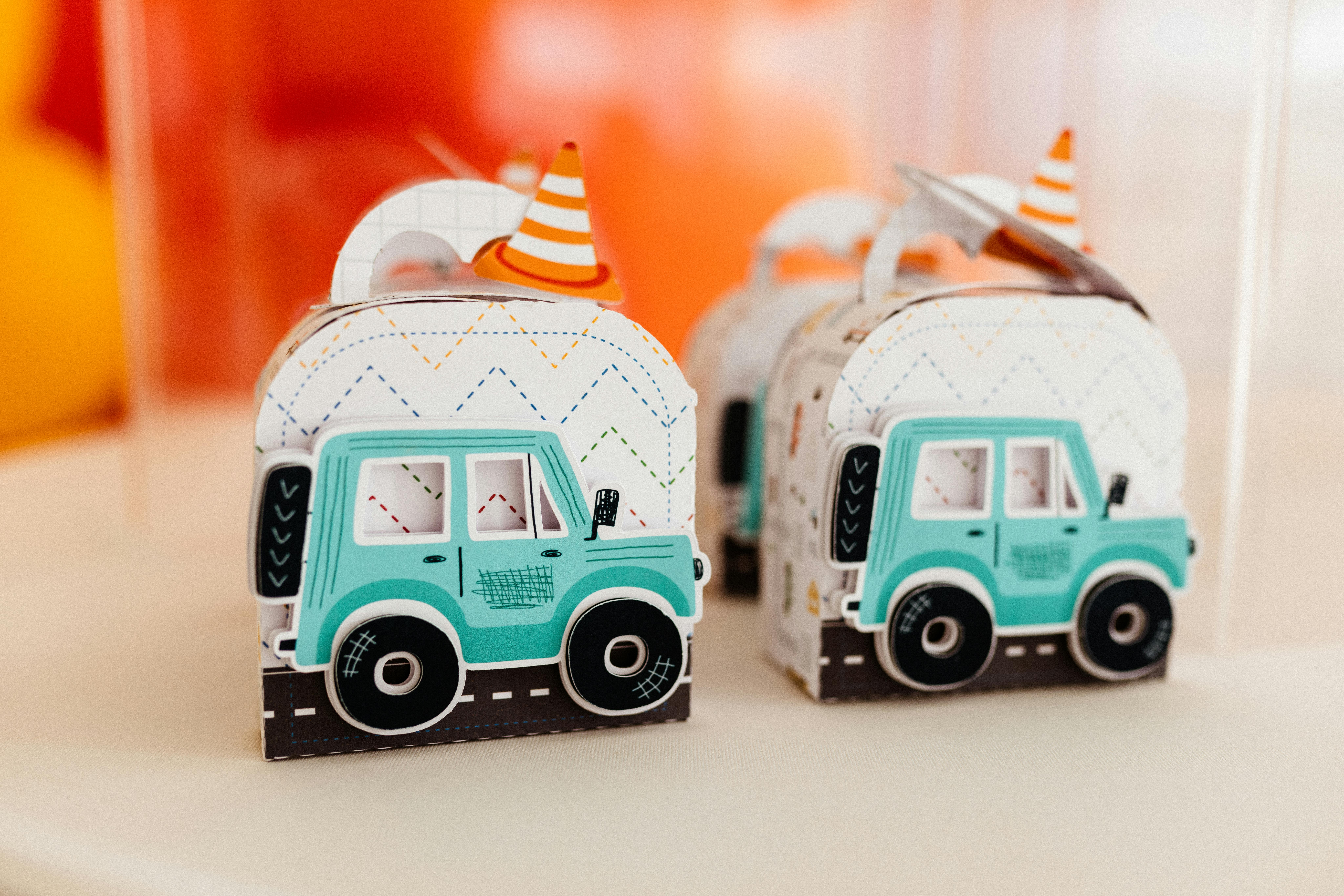 Whimsical Toy Car Gift Boxes Perfect for Celebrations · Free Stock Photo