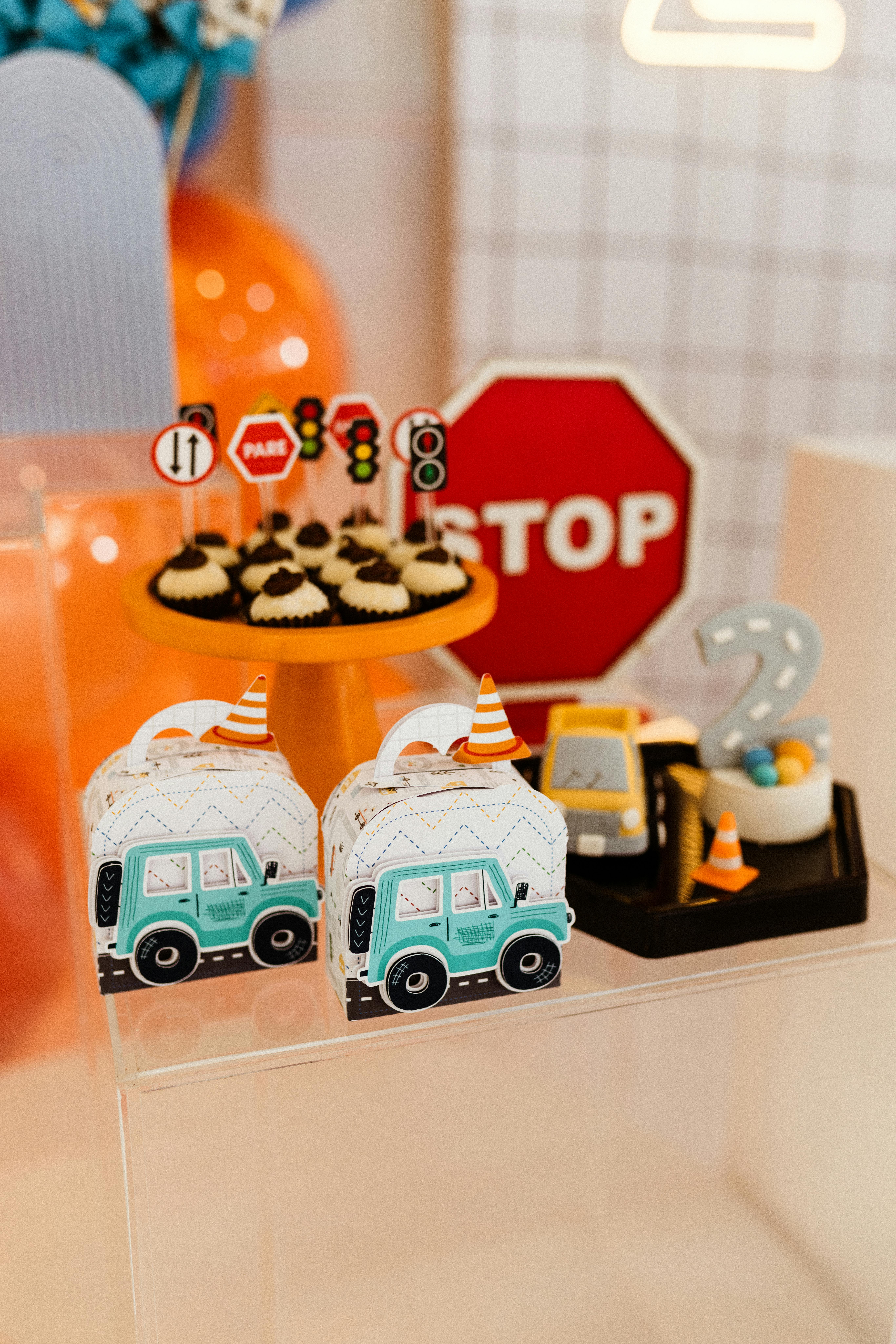 Colorful Traffic-Themed Birthday Party Setup · Free Stock Photo