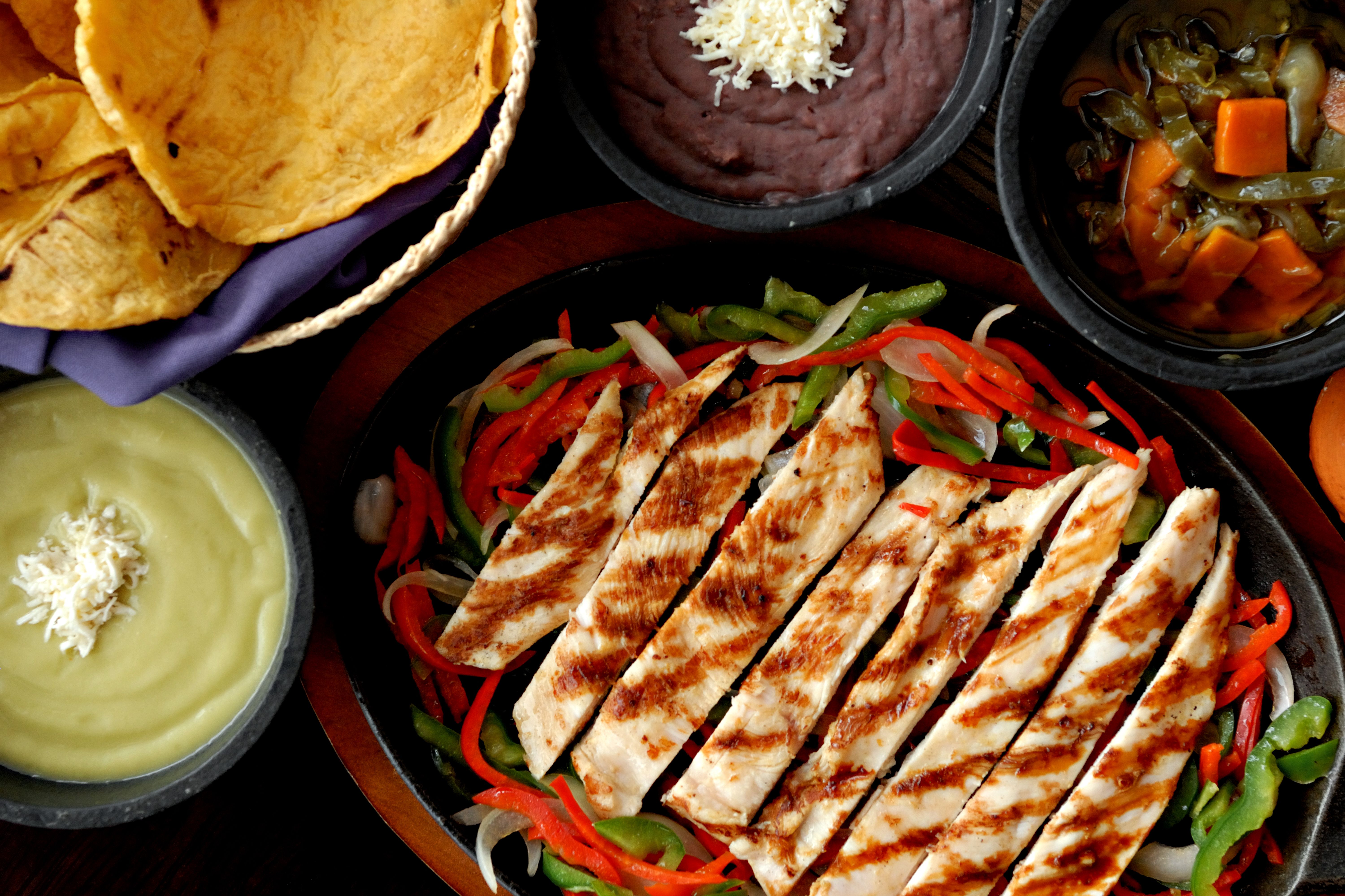 Traditional Mexican Fajitas with Side Dishes · Free Stock Photo