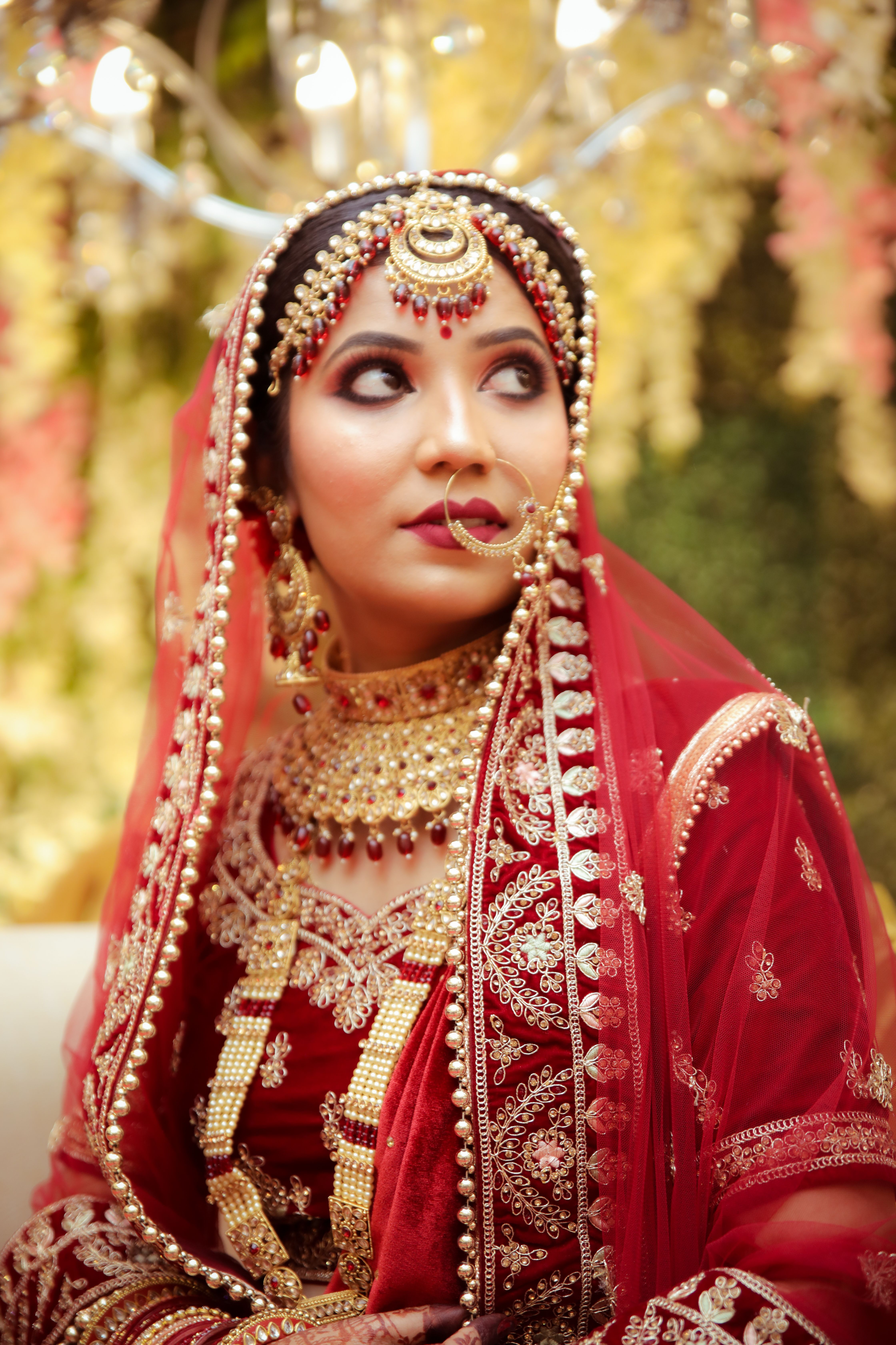 Elegant Indian Bride in Traditional Attire · Free Stock Photo