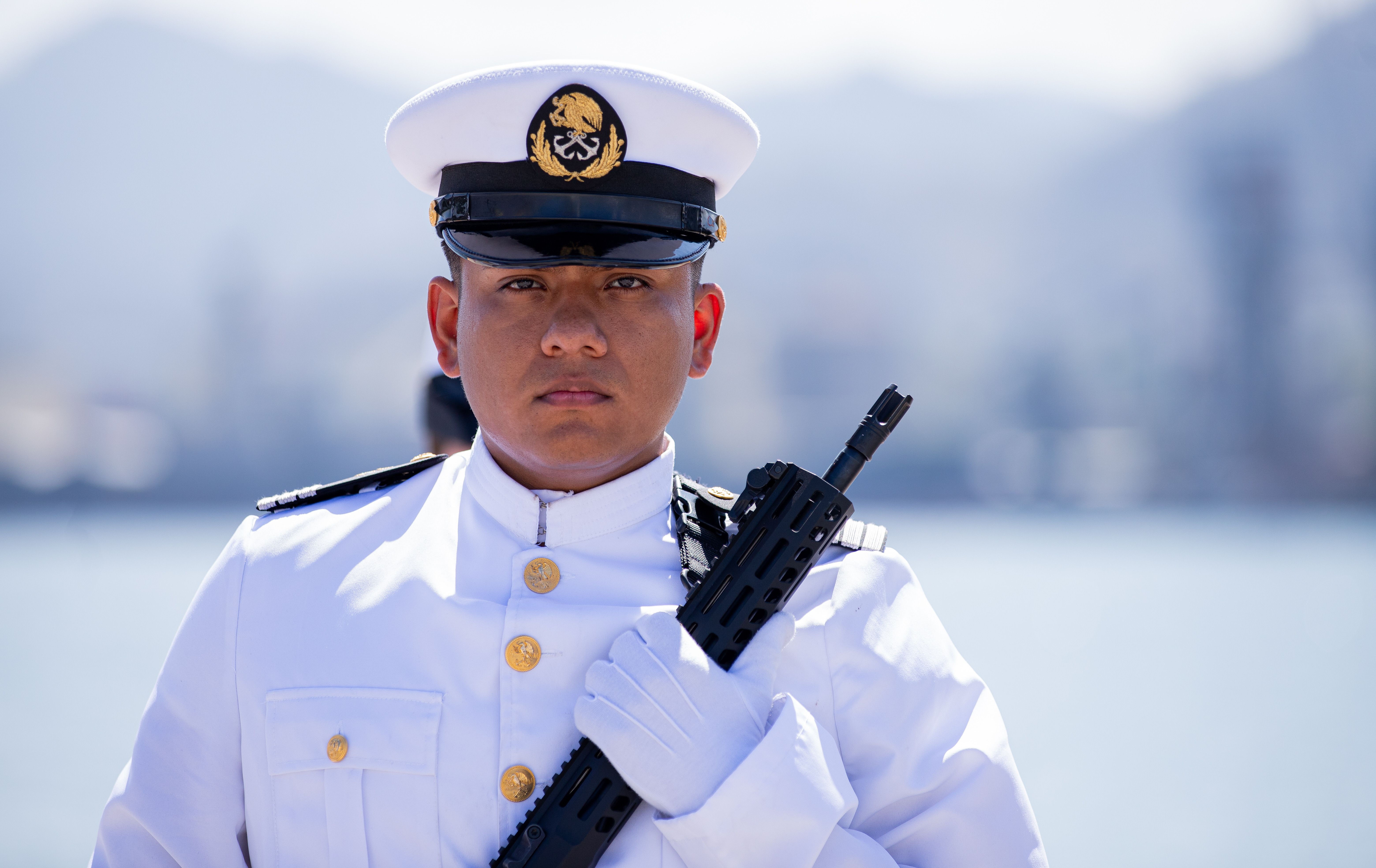 Mexican Marine Officer in Formal Uniform at Manzanillo · Free Stock Photo