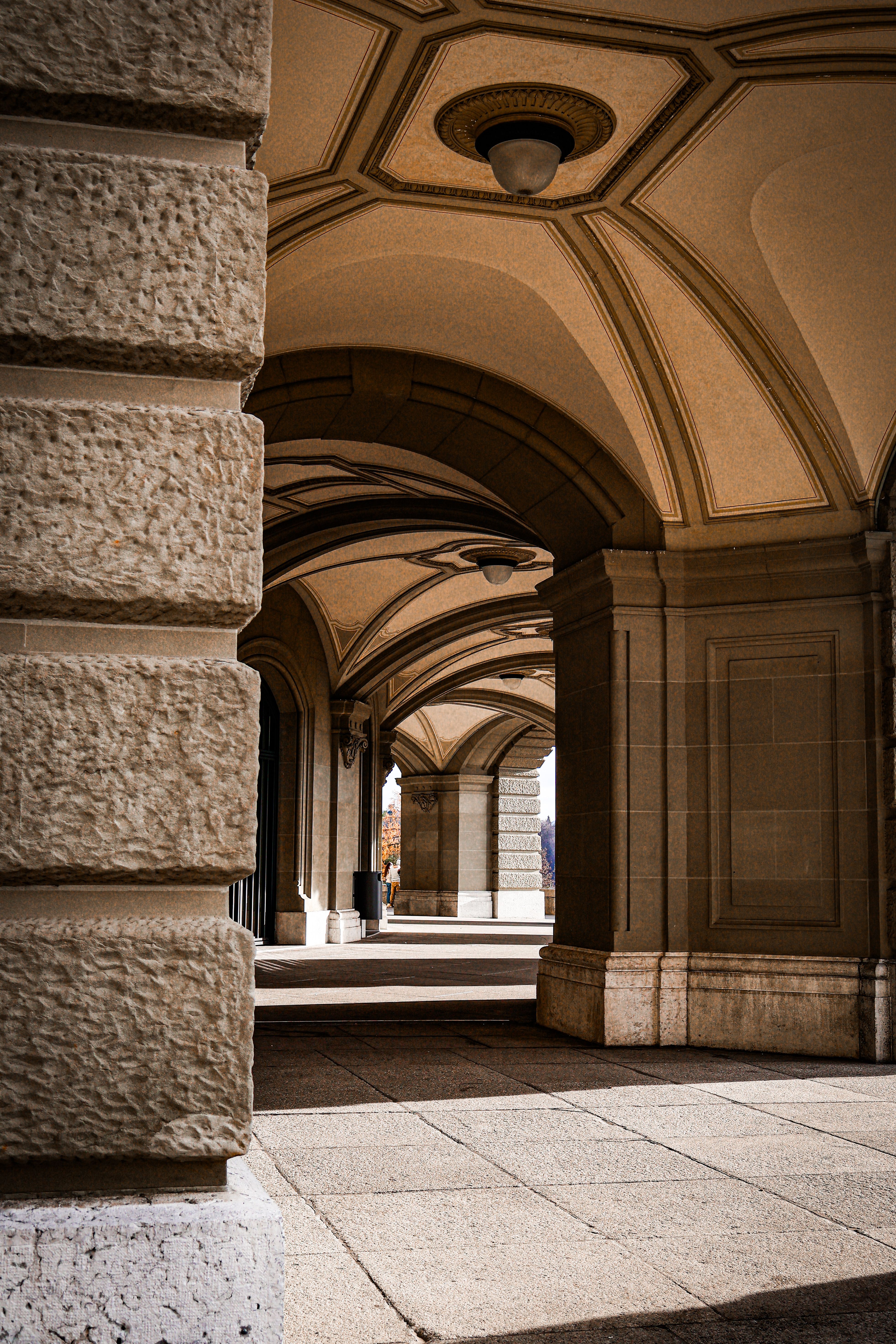 Elegant Archway Architecture with Stone Columns · Free Stock Photo