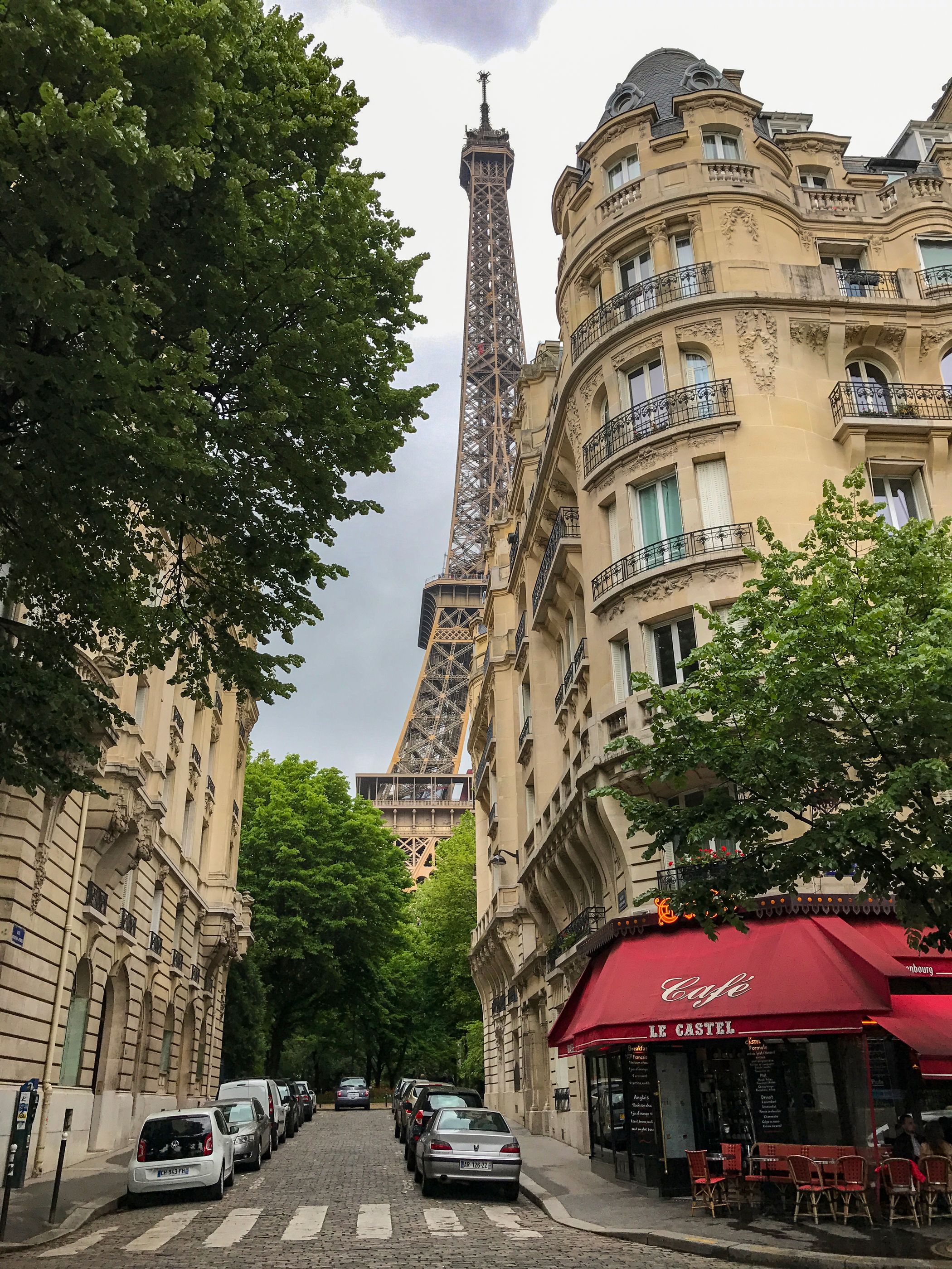 Eiffel Tower Street View in Paris, France · Free Stock Photo