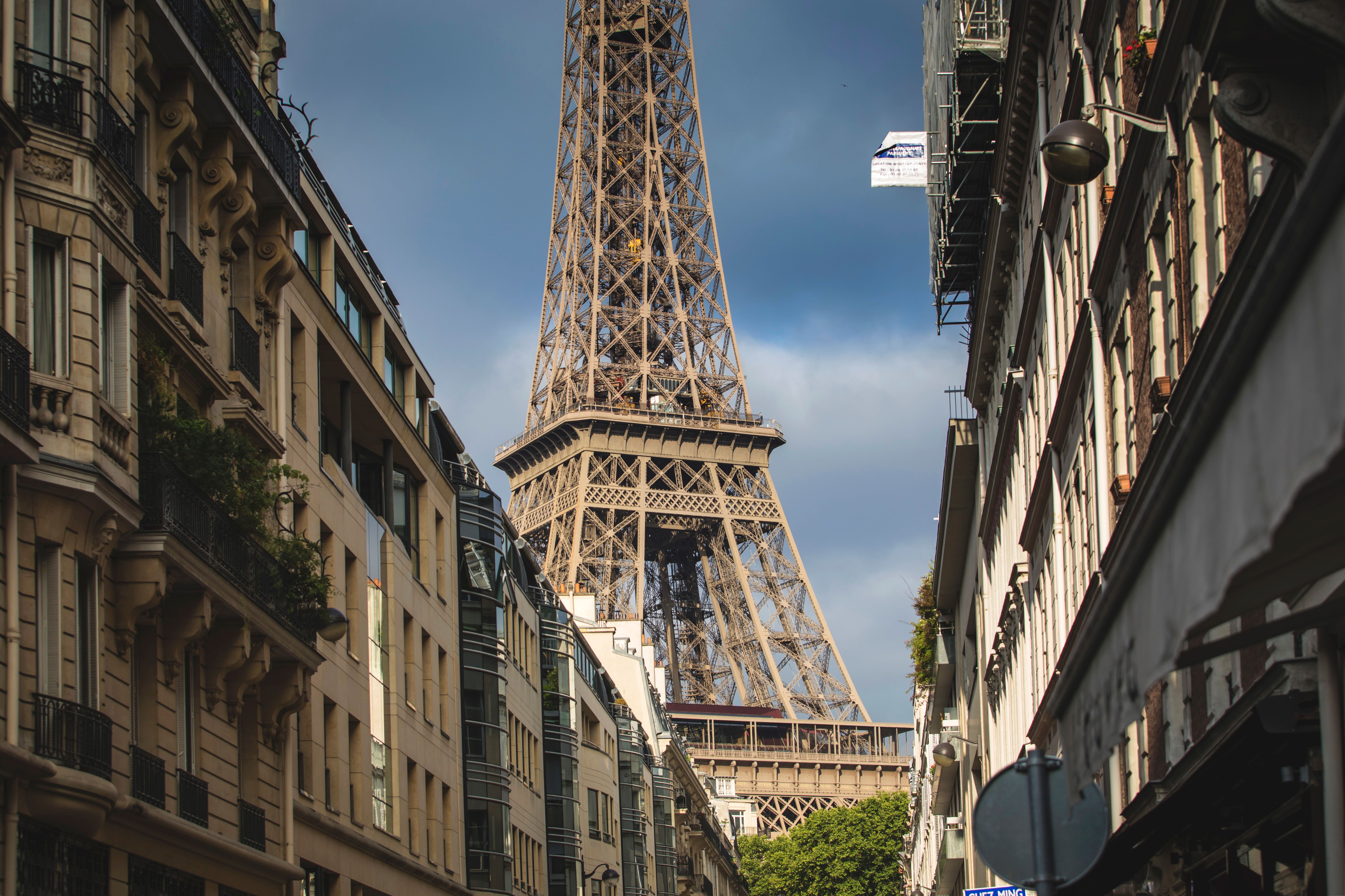Eiffel Tower Street View in Paris · Free Stock Photo