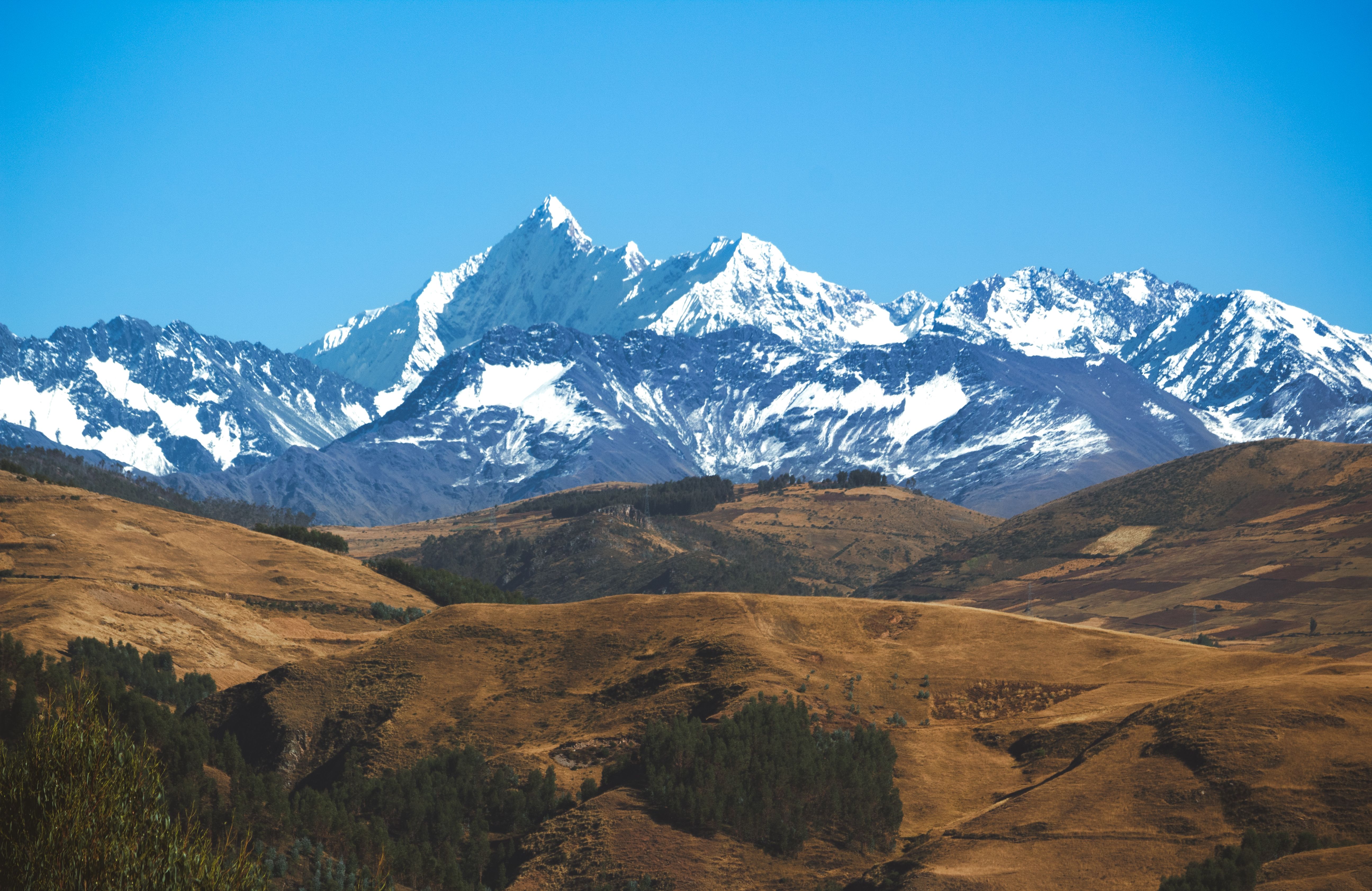 Majestic Snow-Capped Andes Mountains in Peru · Free Stock Photo