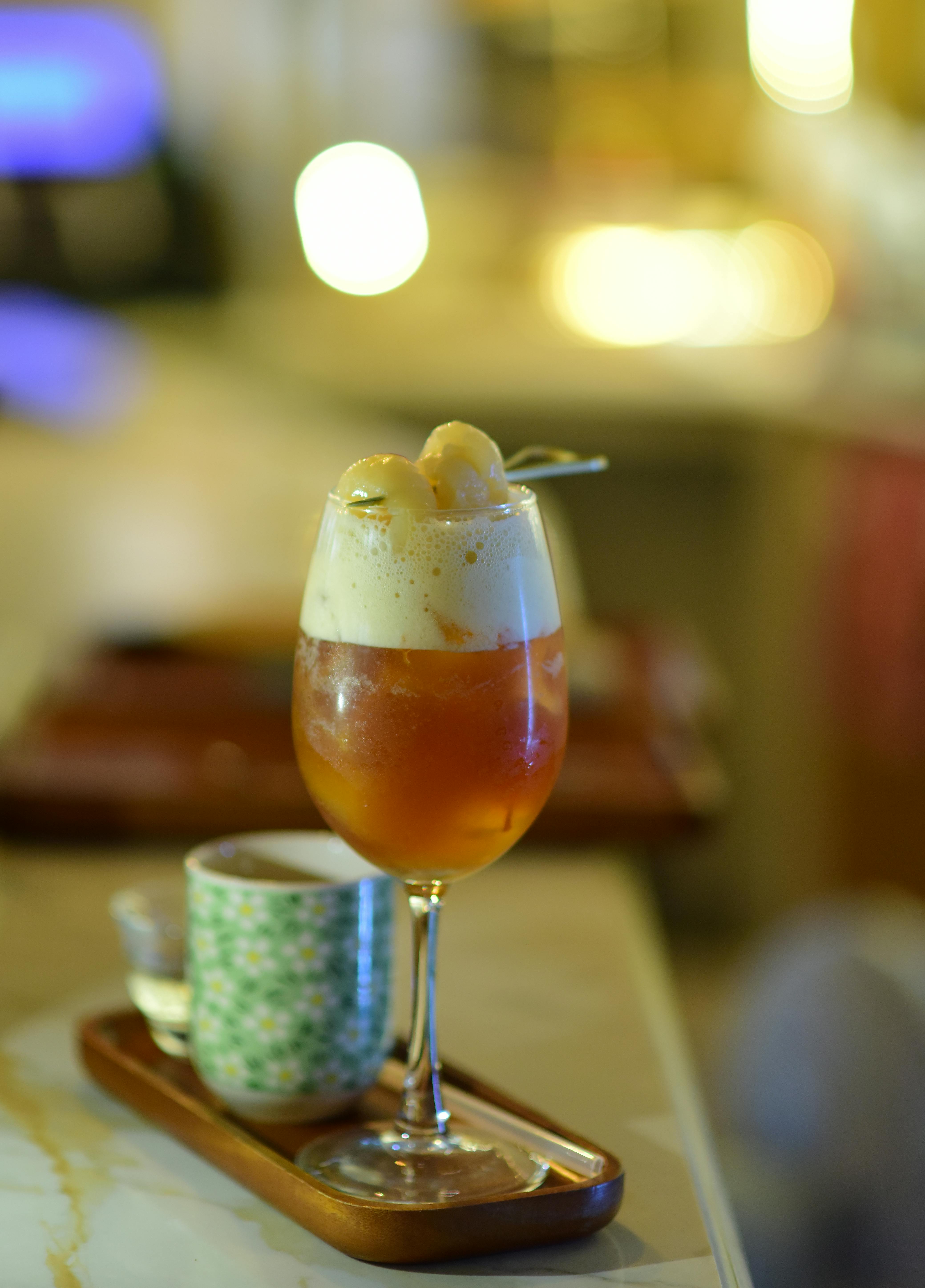 Refreshing Lychee Cocktail with Foam Topping · Free Stock Photo