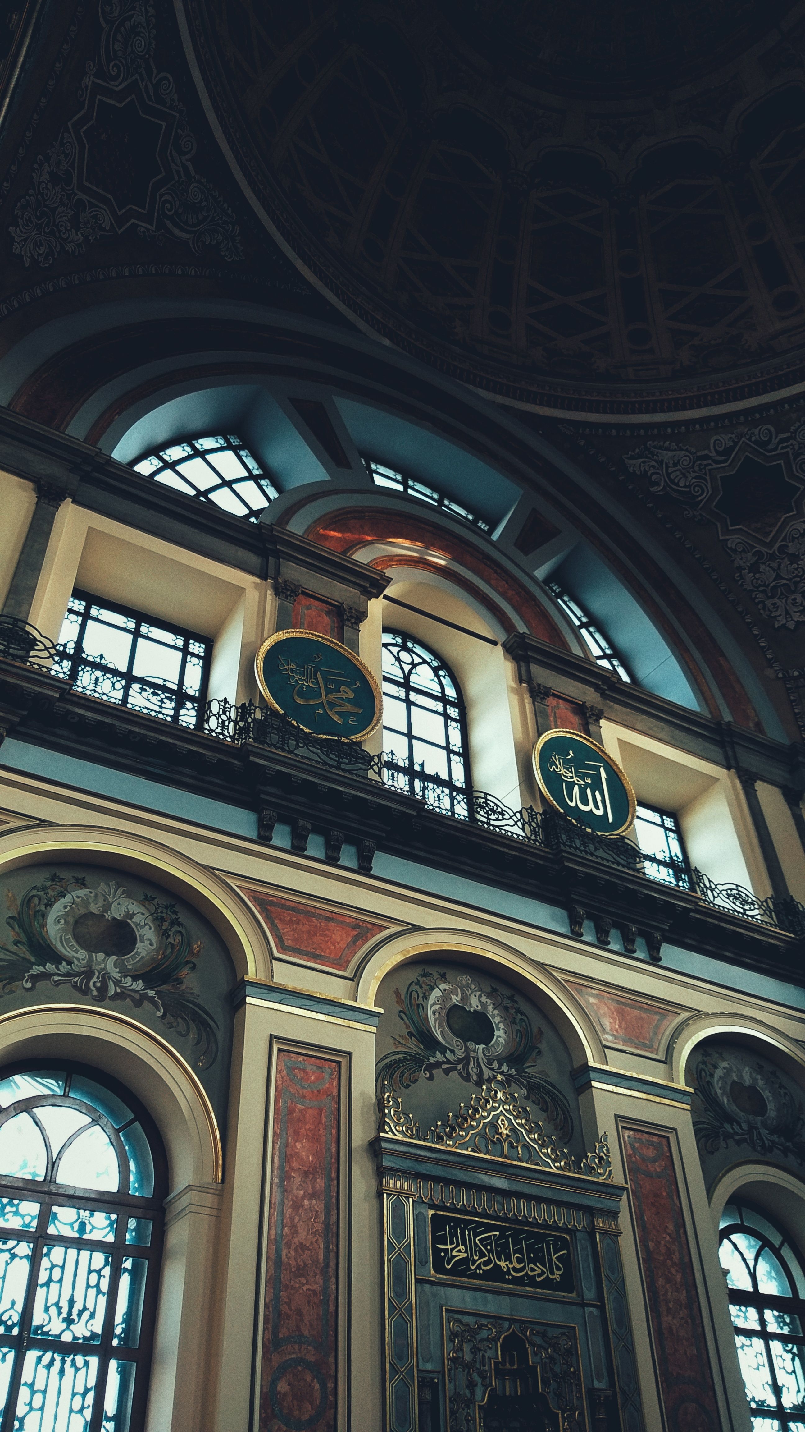 Interior View of a Historic Mosque with Ornate Details · Free Stock Photo