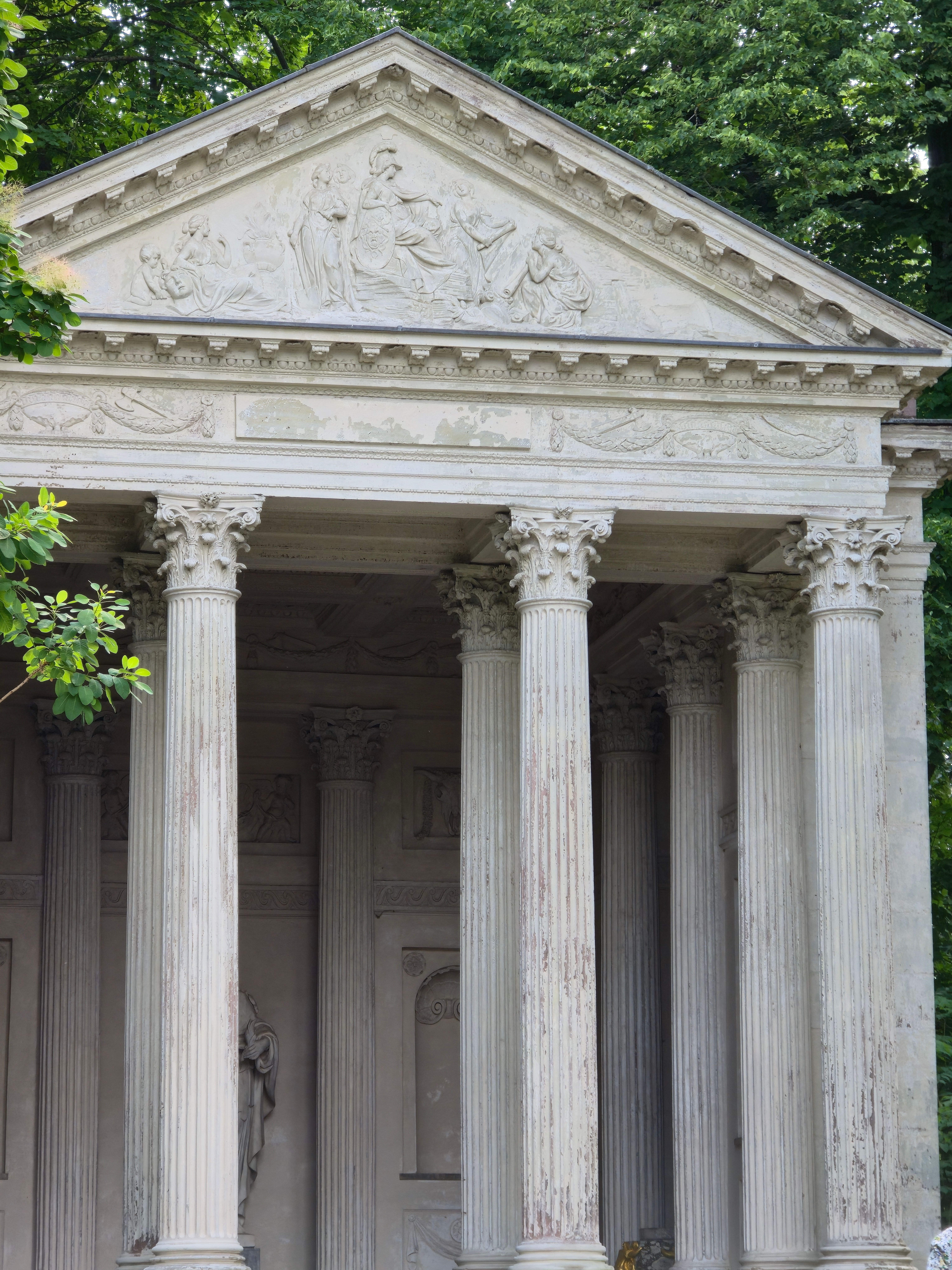 Classical Greek-Style Temple Facade in Park · Free Stock Photo