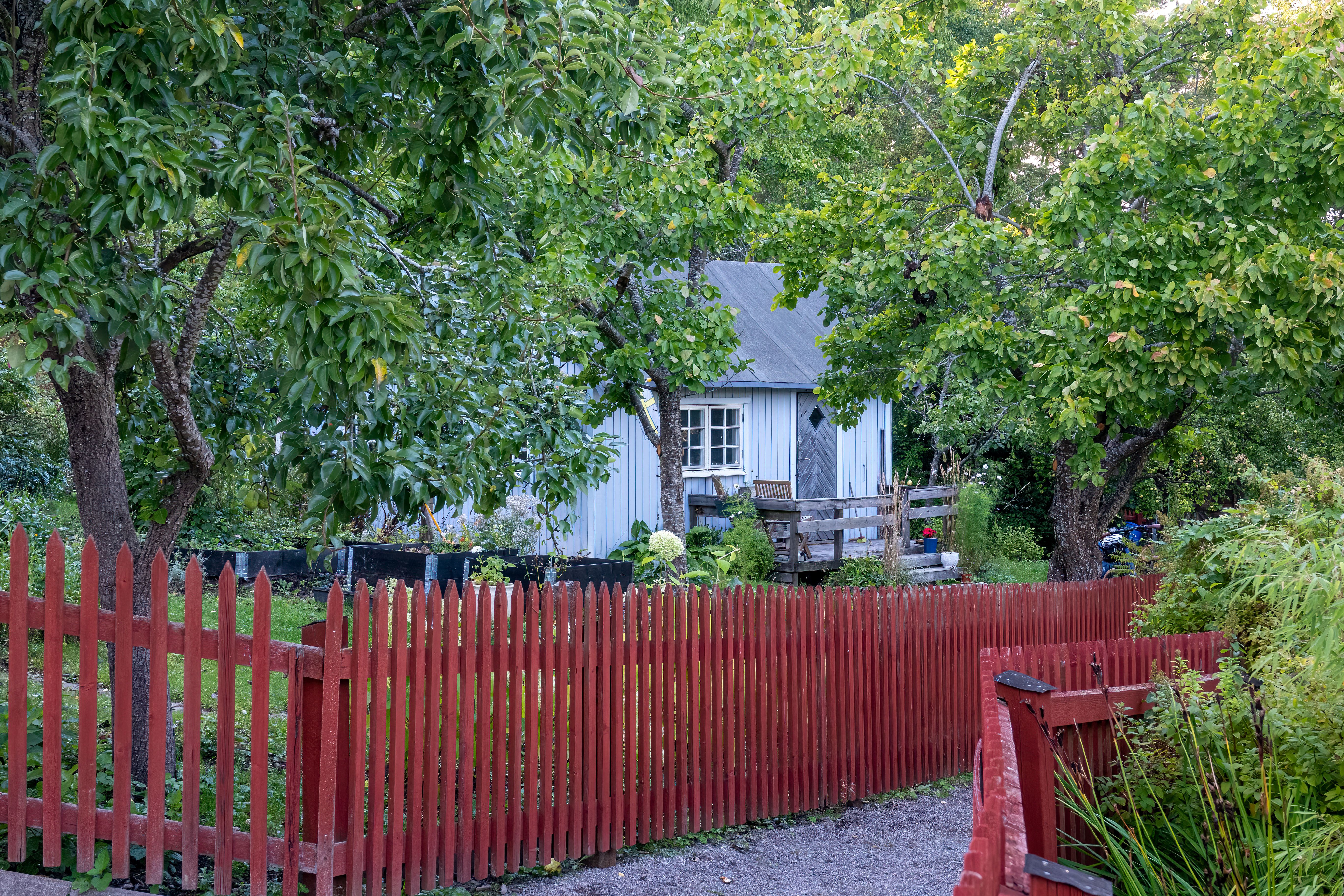 Charming Scandinavian Garden House with Fence · Free Stock Photo