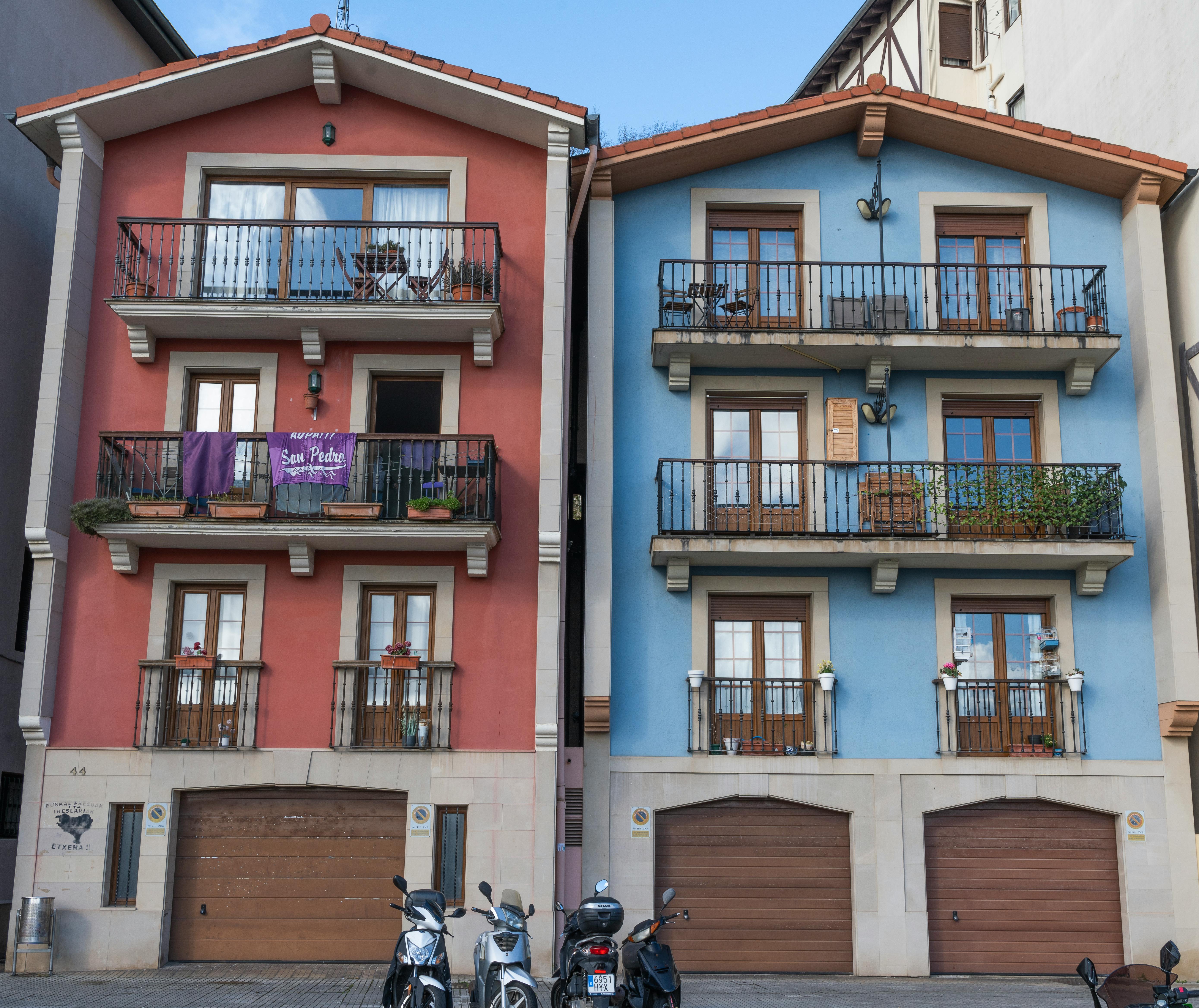 Charming Colorful Residential Buildings Facade · Free Stock Photo