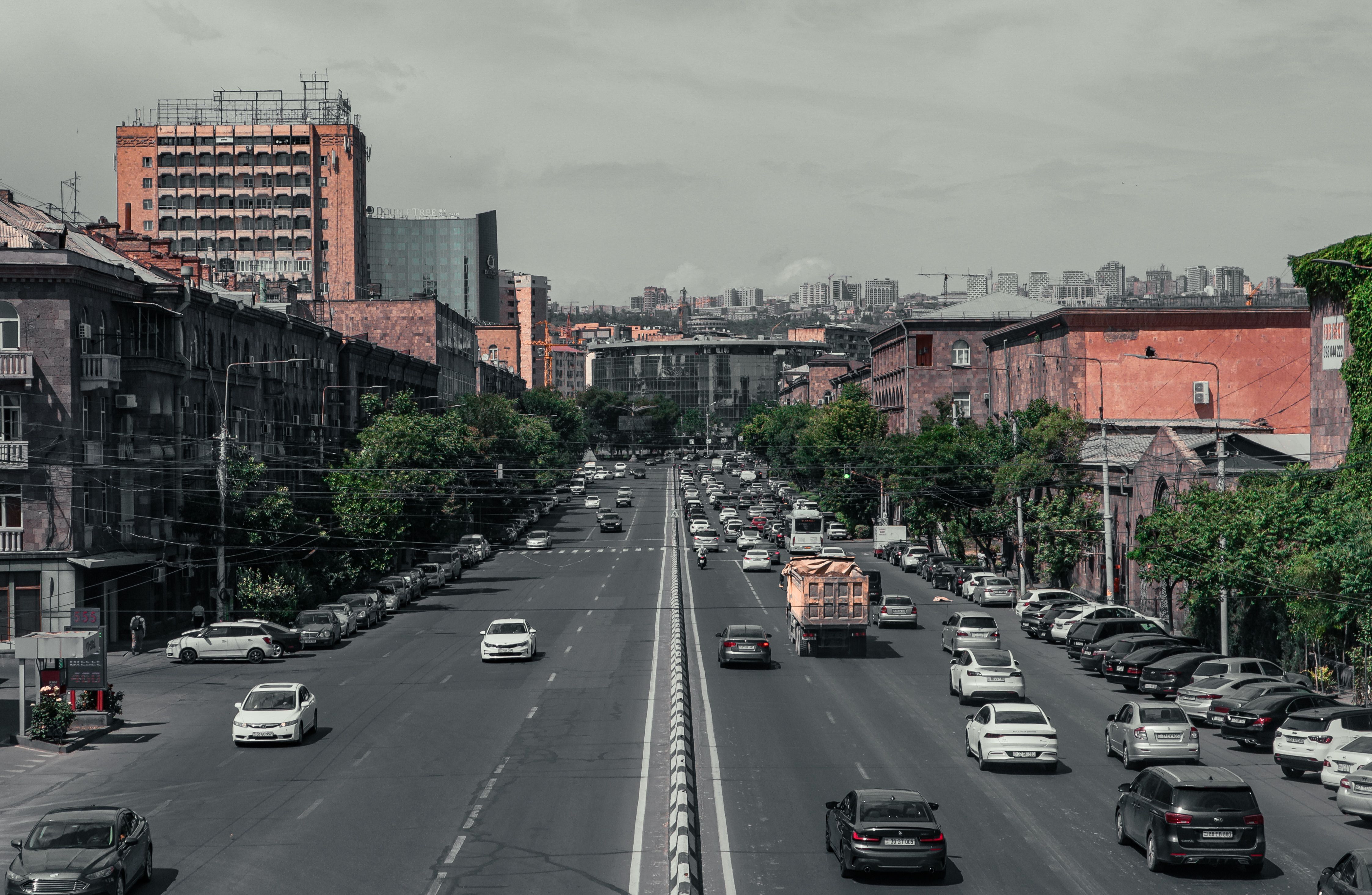 Busy Street in Yerevan, Armenia's Capital City · Free Stock Photo
