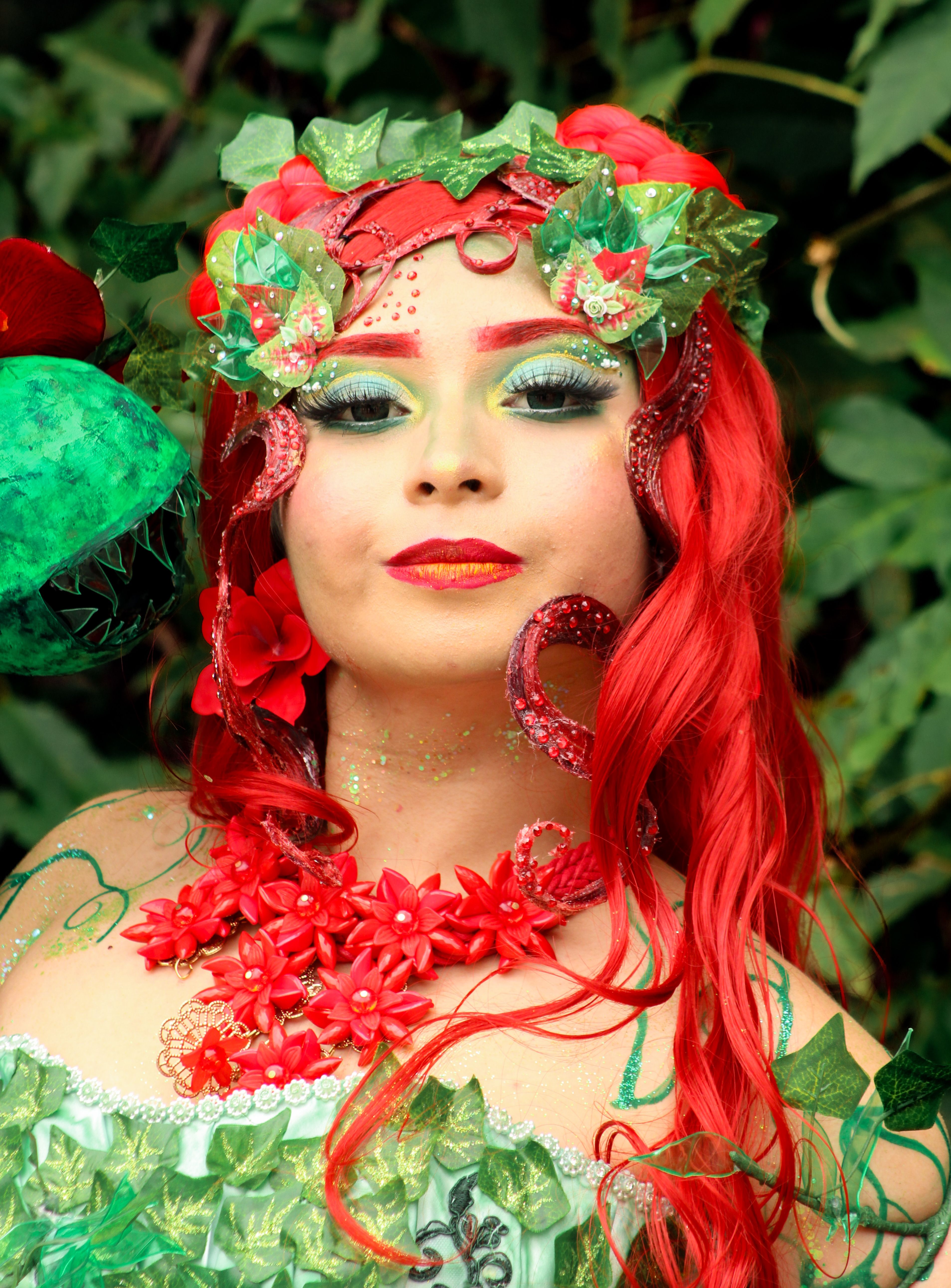 Vibrant Cosplay Portrait in Garden Setting · Free Stock Photo