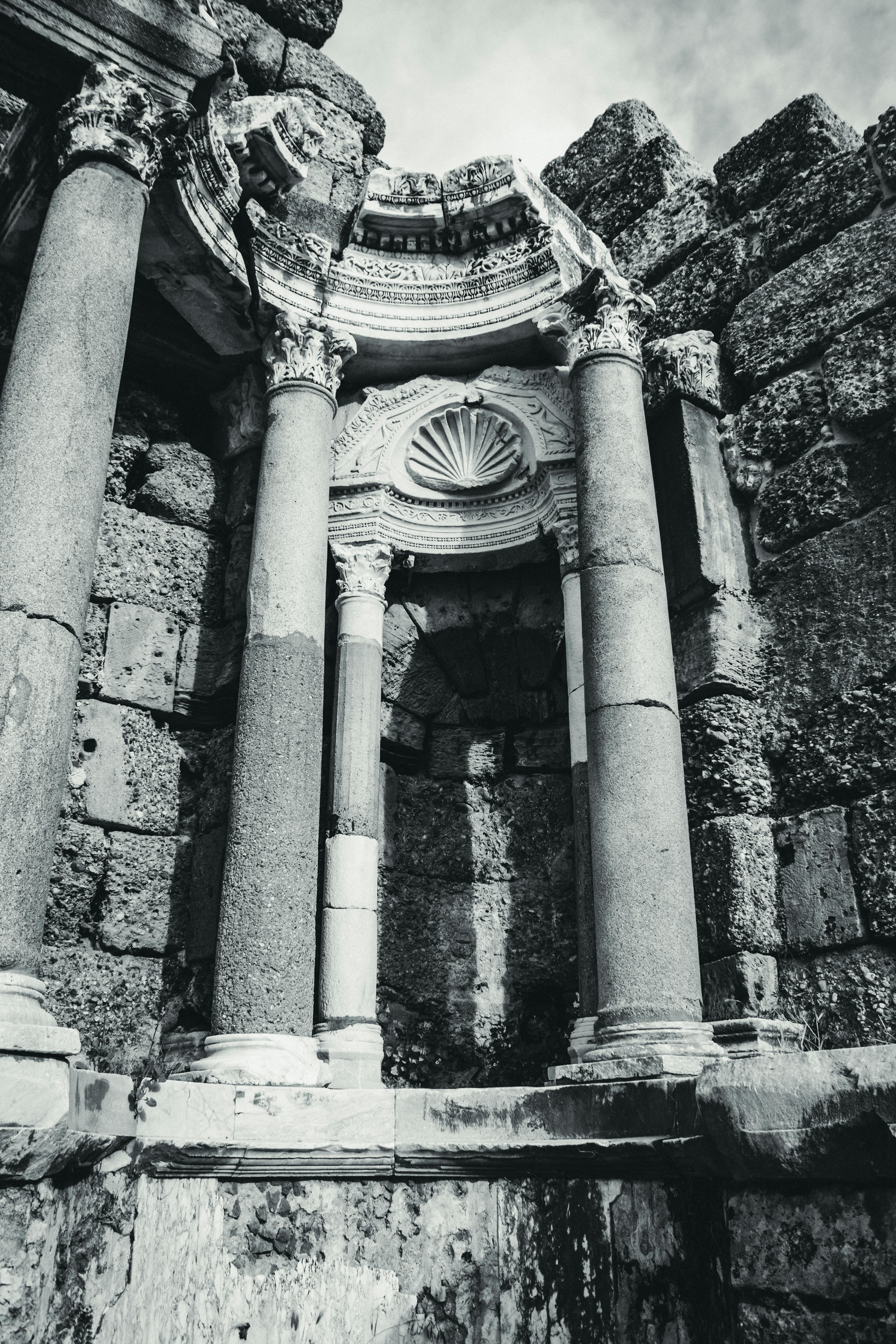 Ancient Roman Ruins with Decorative Columns · Free Stock Photo