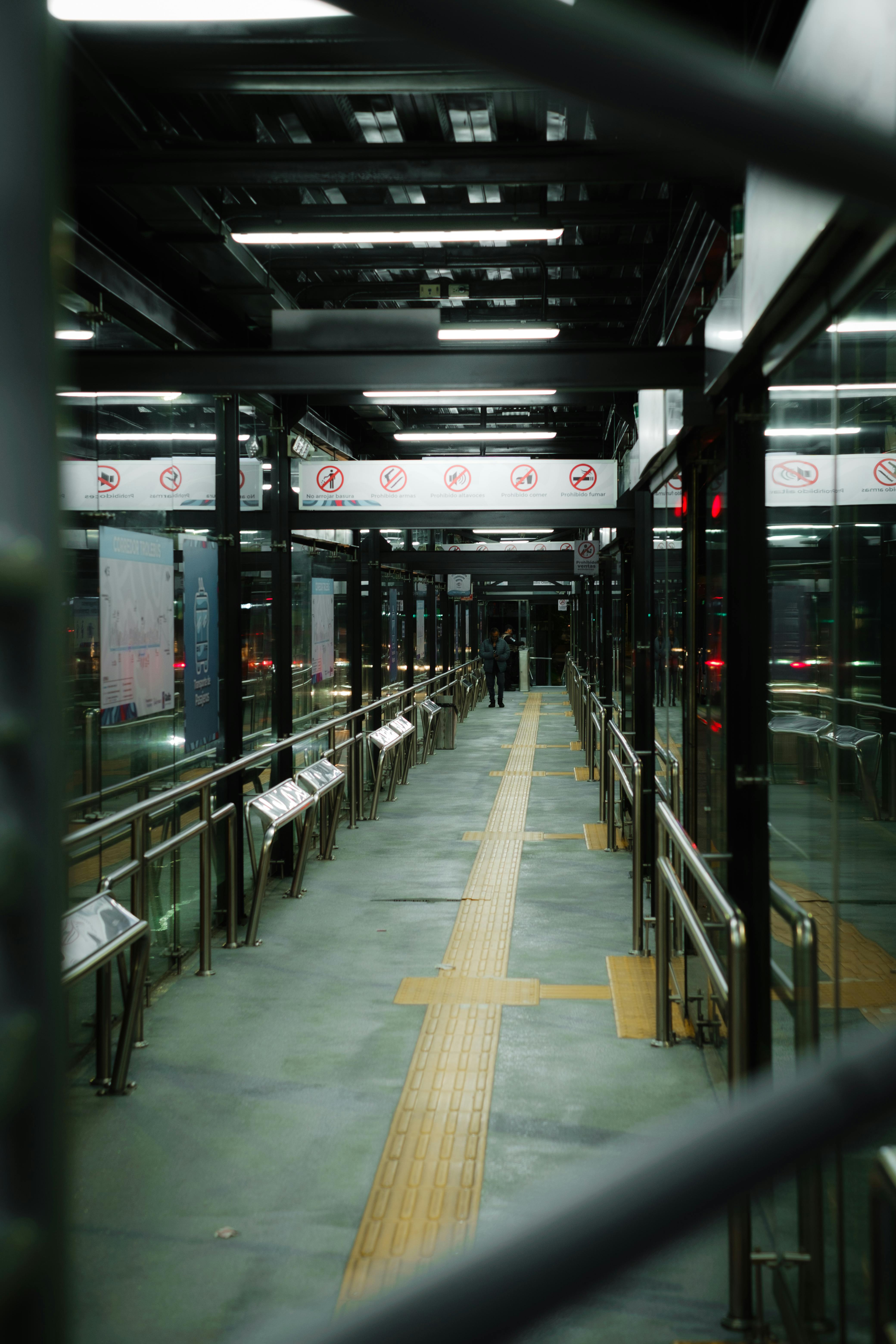 Dimly Lit Quito Bus Station at Night · Free Stock Photo