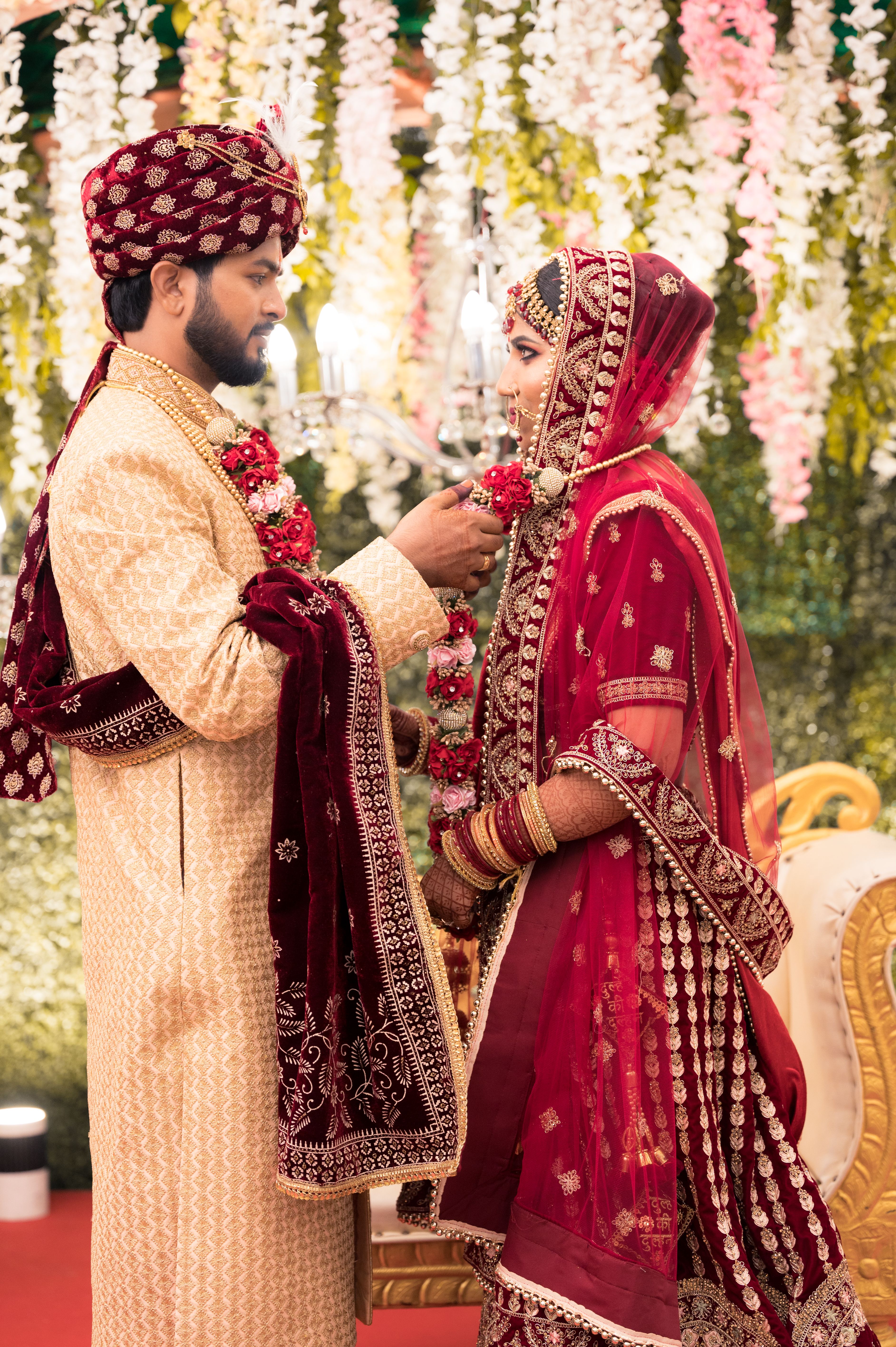 Elegant South Asian Wedding Ceremony Portrait · Free Stock Photo