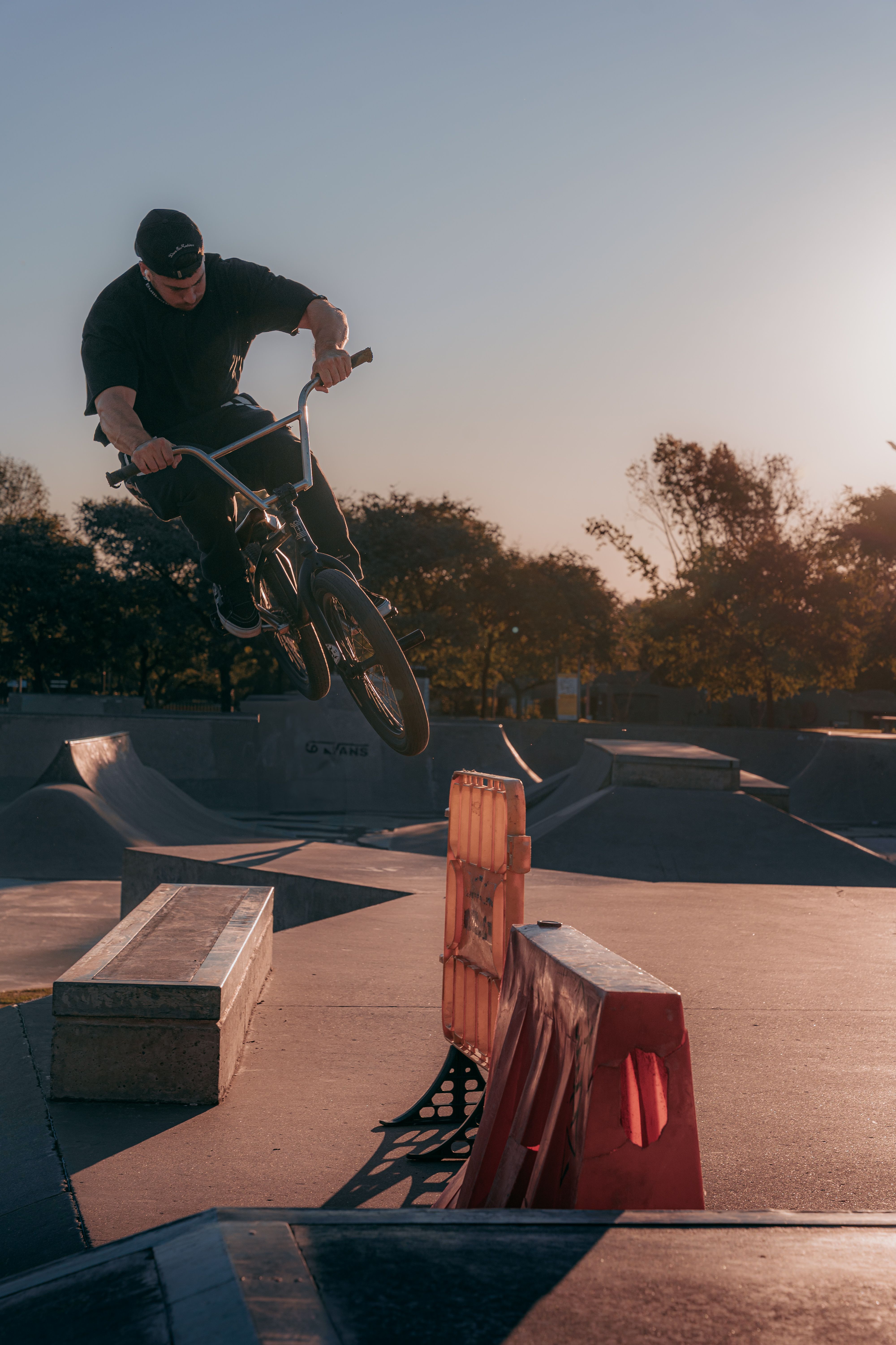 BMX Rider Performing Air Trick in Skate Park · Free Stock Photo