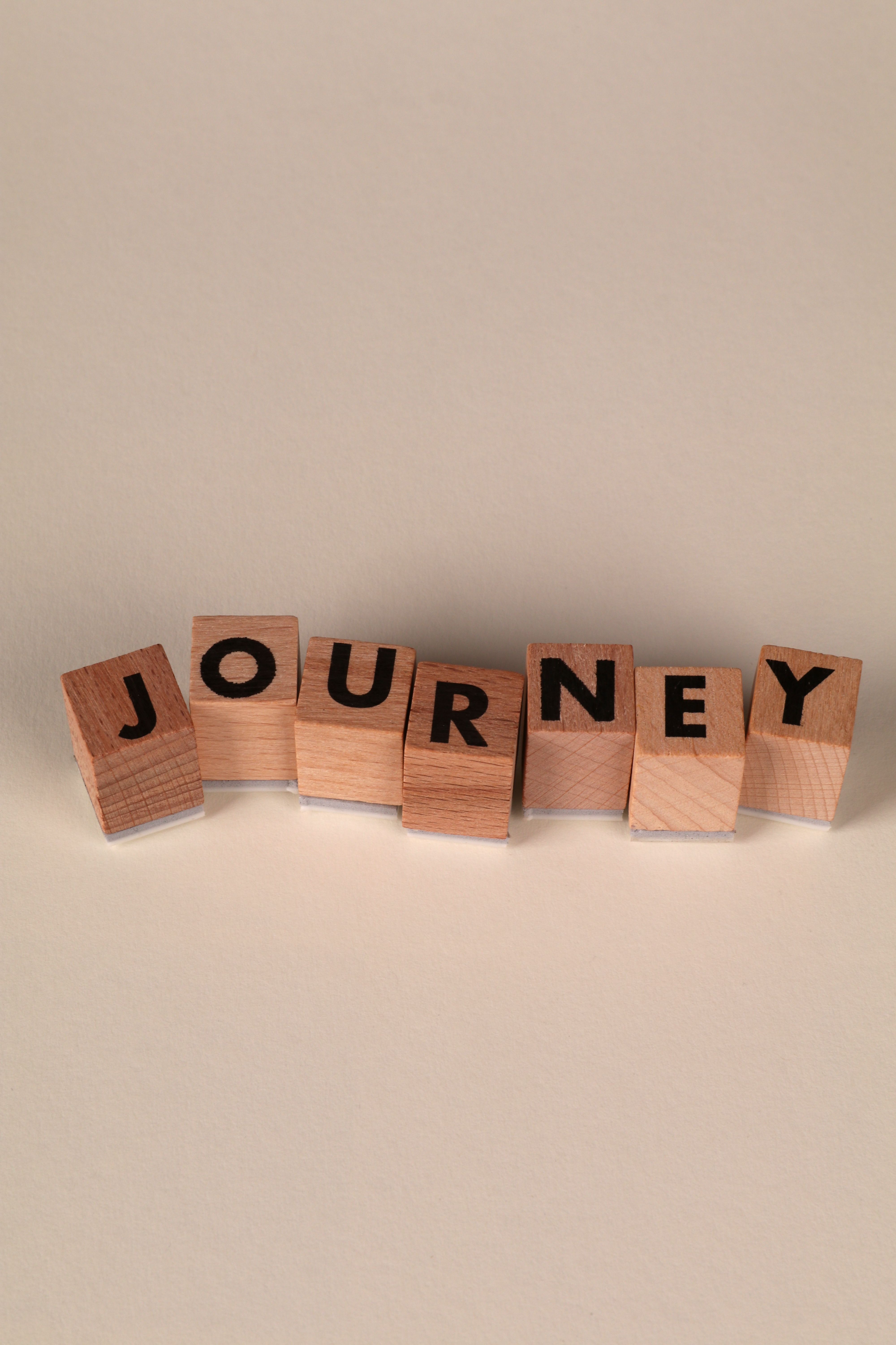 Stacked Wooden Blocks Spelling 'Journey' · Free Stock Photo